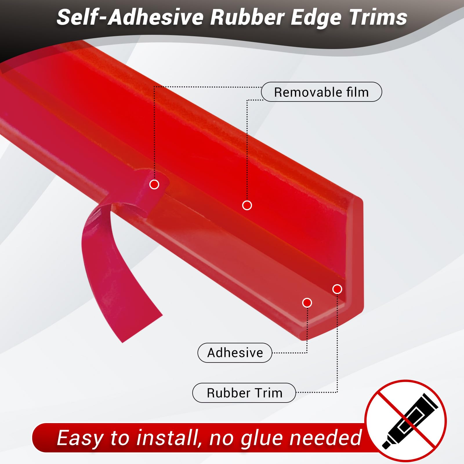 Snapklik.com : Rubber Edge Corner Trim, Self Adhesive L Shaped Edge ...