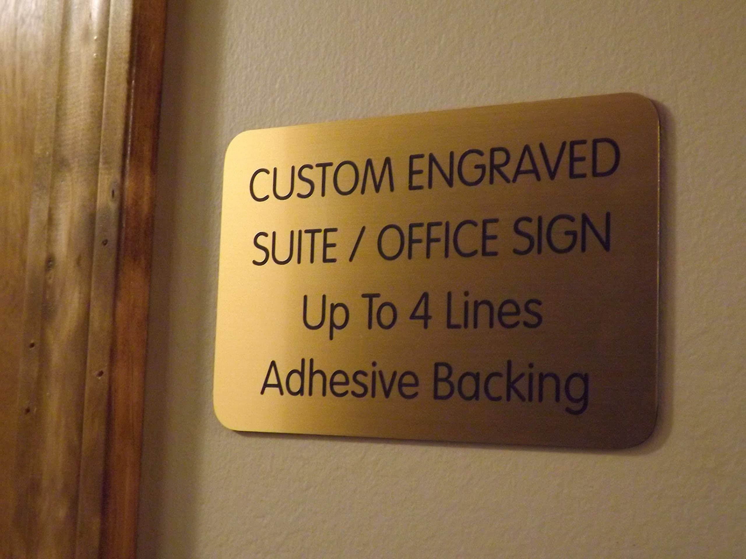 Amazon.com: Custom Engraved 4x6 Brushed Gold Office Door Wall Suite ...