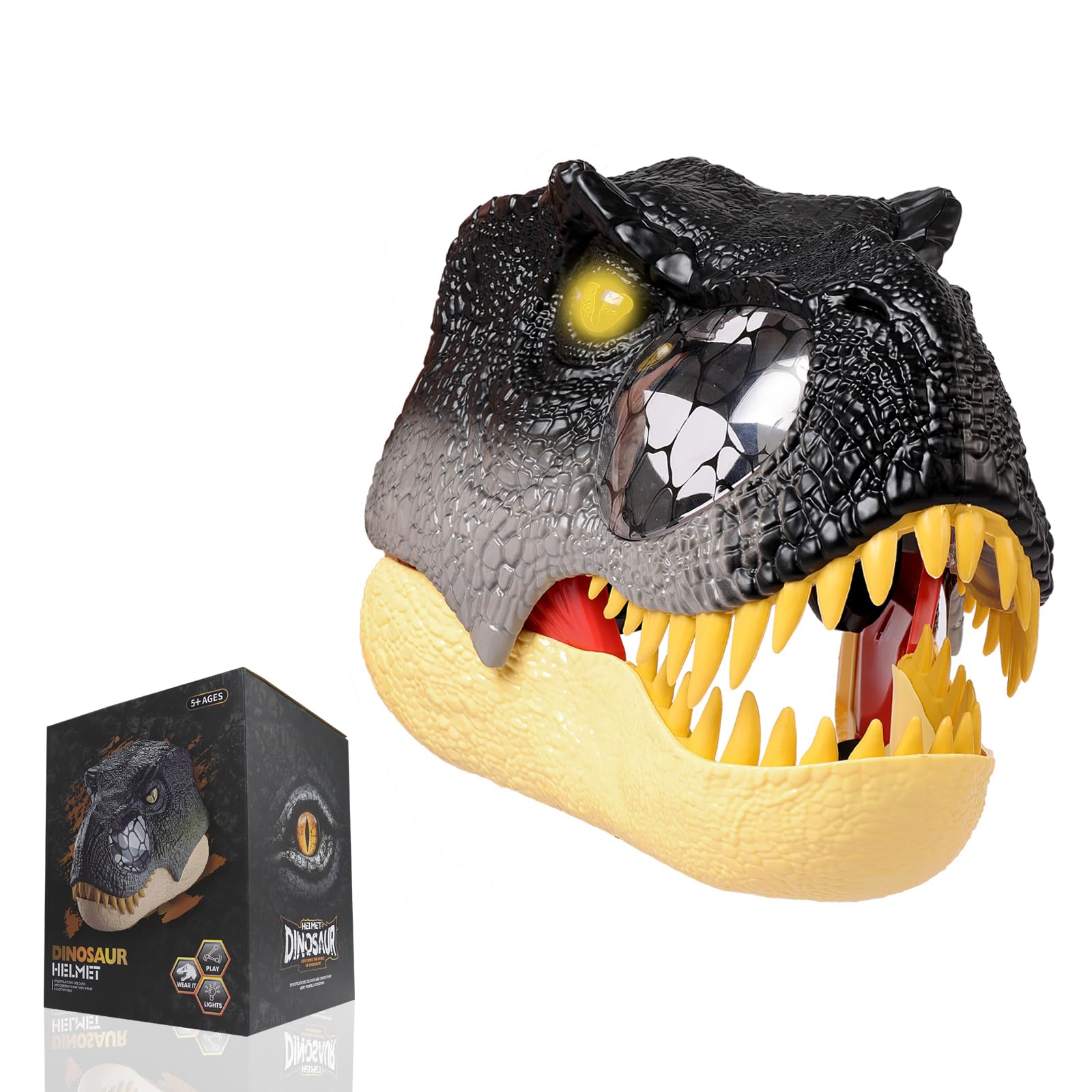 Dacnod Dinosaur Mask,Dino Mask,Dino T-Rex Realistic Teeth with Movable ...