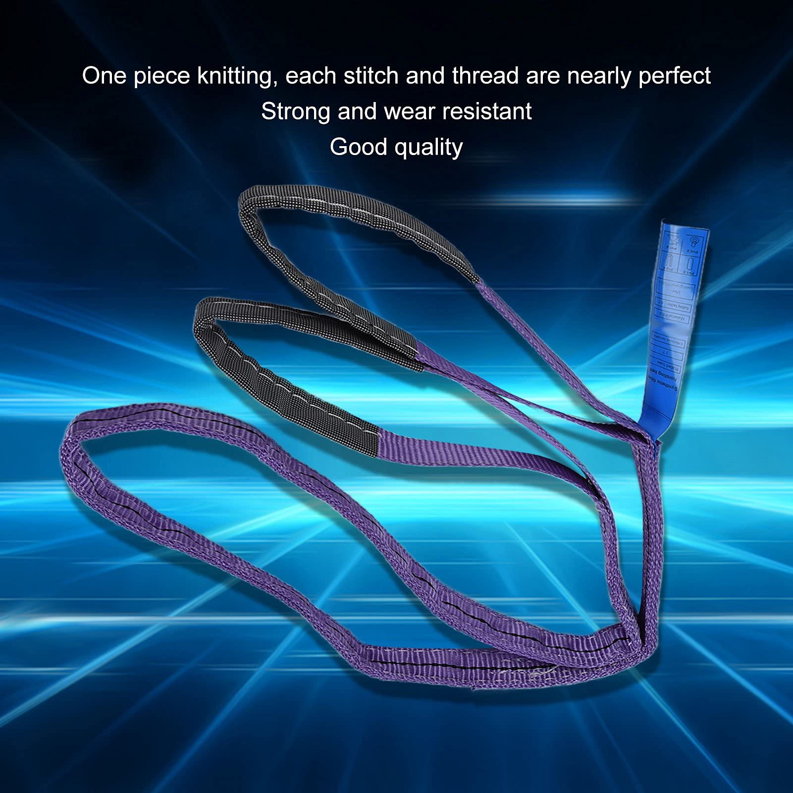 Lifting Slings Straps Heavy Duty Load Capacity Polyester Purple Webbing ...