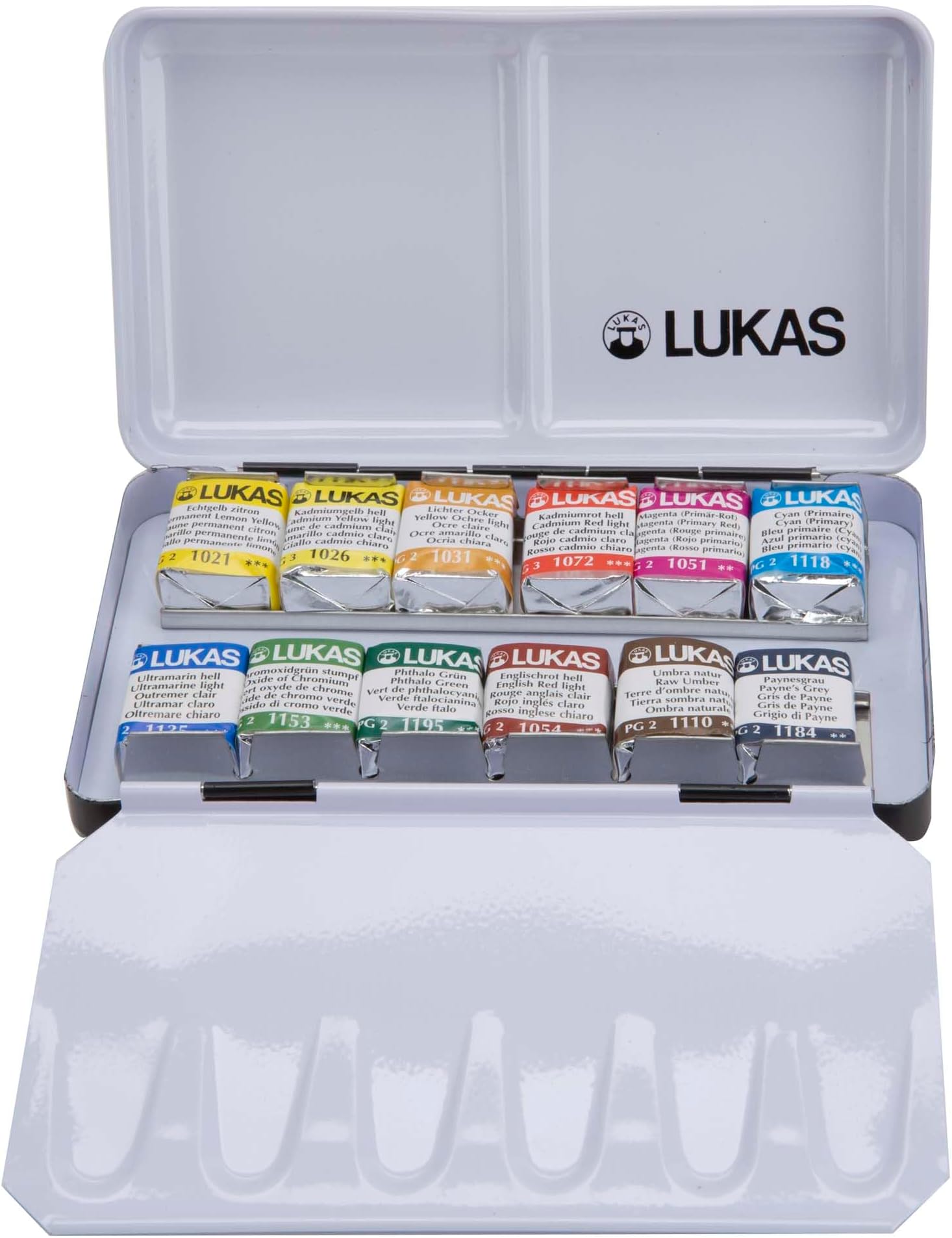 Amazon.com: Lukas 1862 Aquarell Artists' Watercolor Paint Set of 12 ...