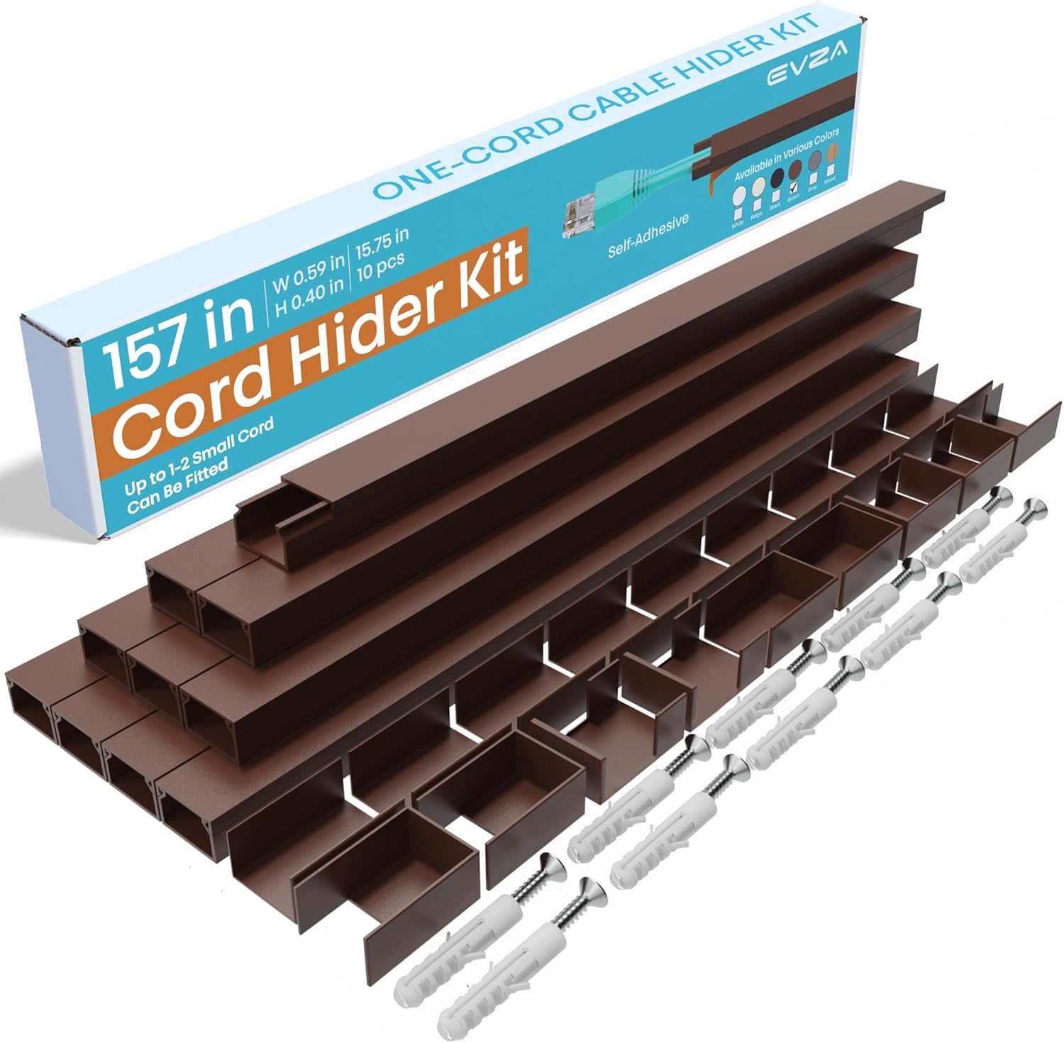 Amazon.com: Brown Raceway Cable Management Kit - 157in One-Cord Wire ...