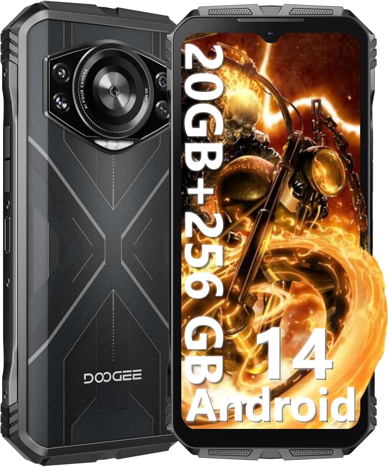 Amazon.com: DOOGEE S Cyber Rugged Smartphone, 20GB RAM + 256GB ROM ...