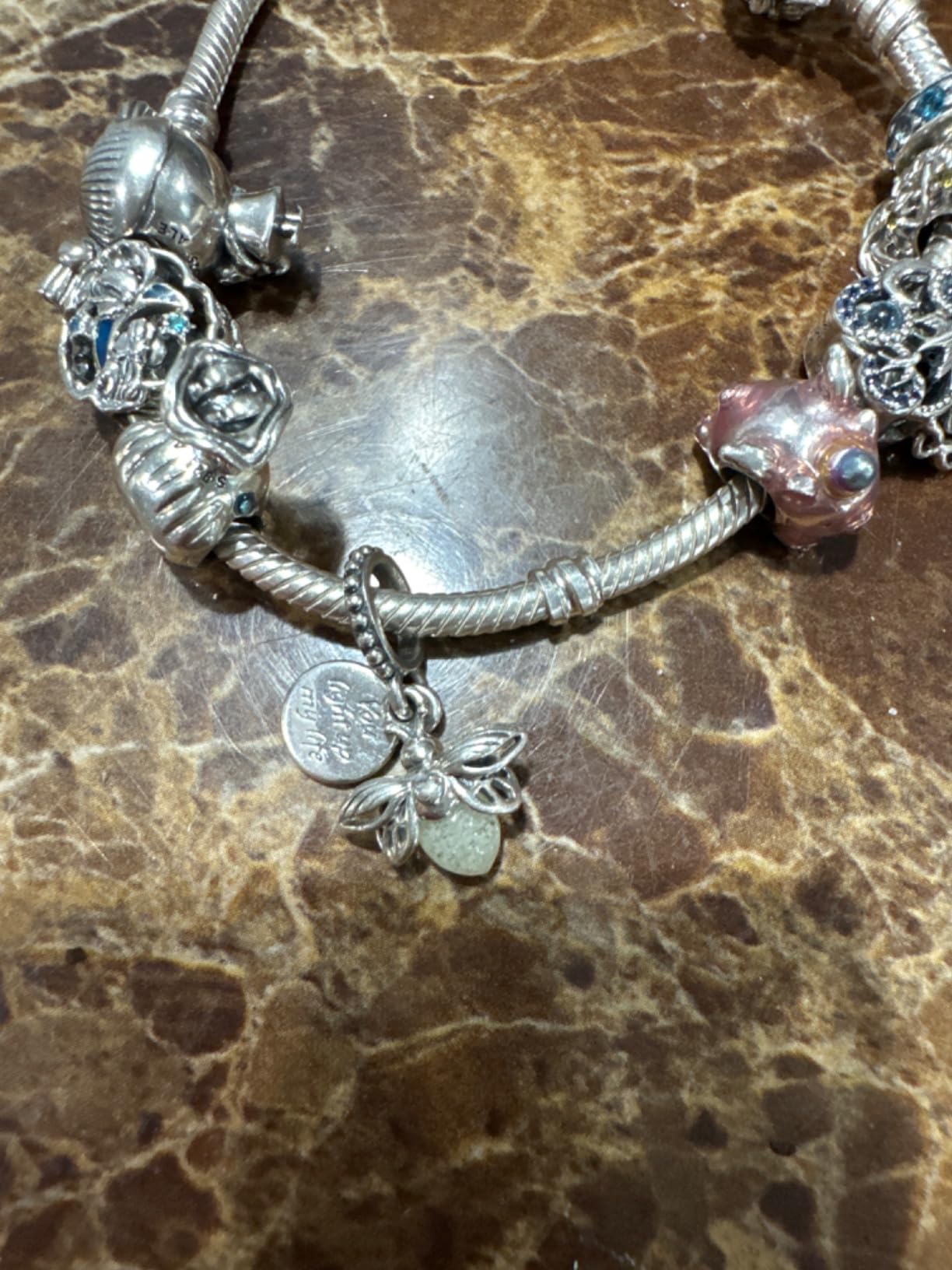 Amazon.com: Pandora Glow-in-the-Dark Firefly Dangle Charm - Compatible ...