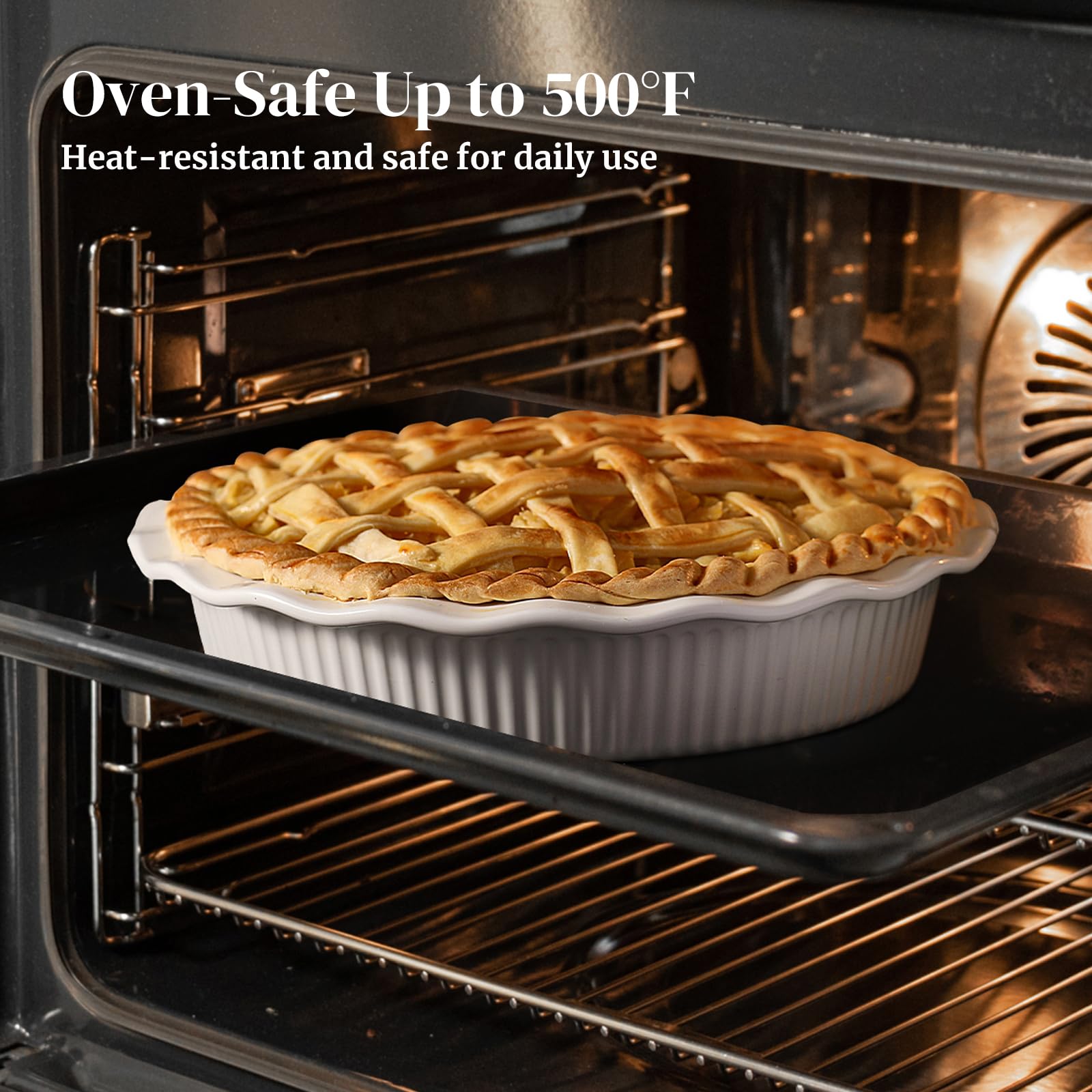 Snapklik.com : DOWAN Pie Pan For Baking, 9 Inch Round Baking Dish For ...
