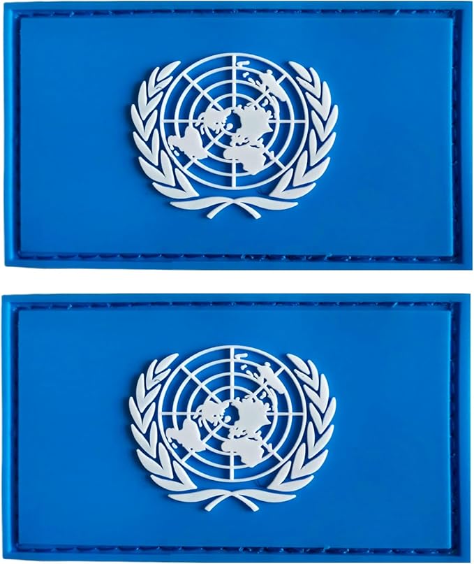 Amazon.com: UN Flag Patch United Nations PVC Rubber Hook & Loop Fastener Patch for Hats ...
