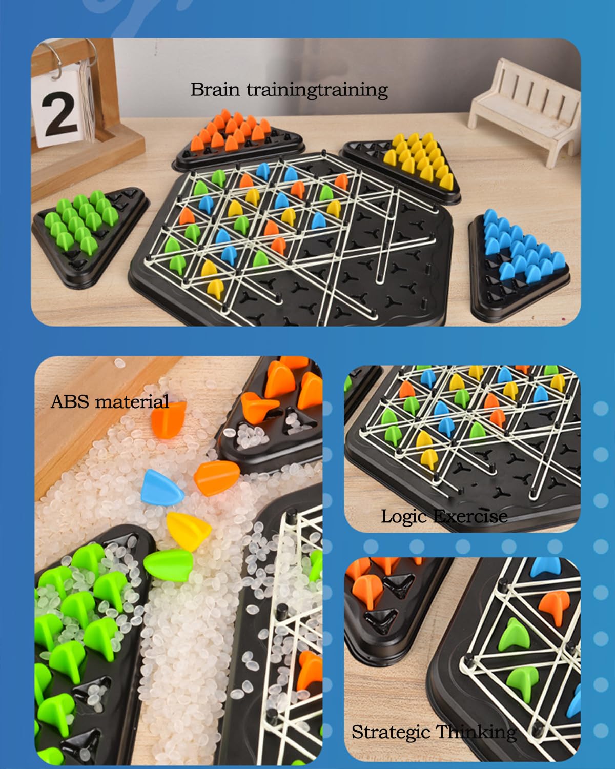 Snapklik.com : Chain Triangle Chess Triggle Game Set, 2024 New Triangle ...