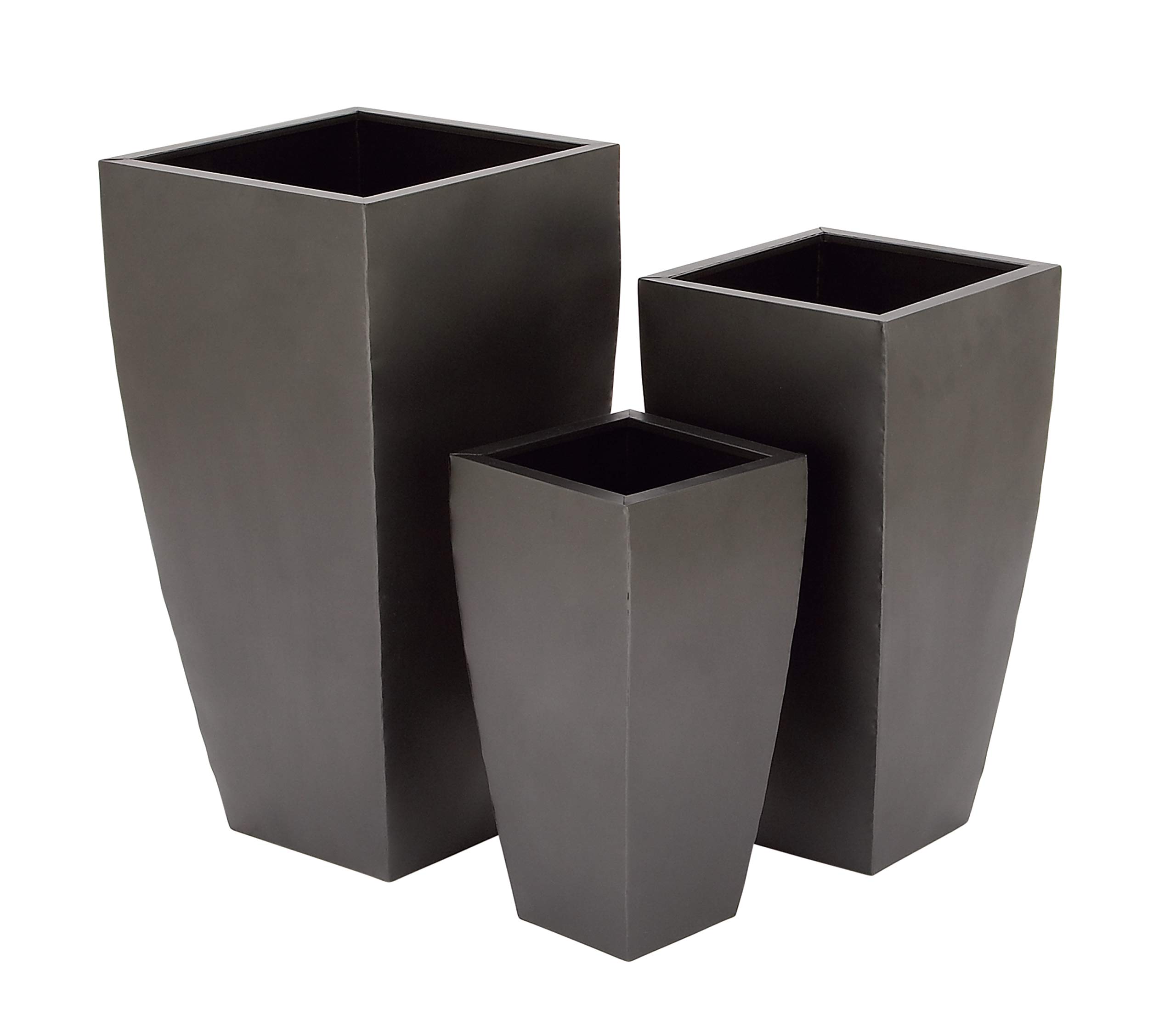 Deco 79 Contemporary Extra Large Indoor/Outdoor Metal Planters, Set of ...