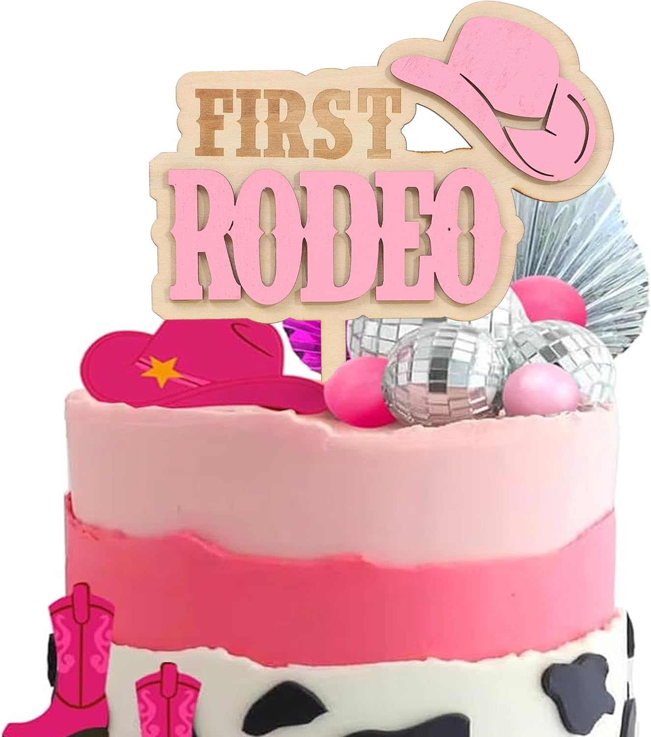 Amazon.com: My First Rodeo Cake Topper - Cowgirl First/1st Birthday ...