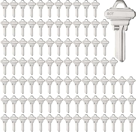 Schlage SC1 Key Blanks Pack of 100 Uncut Blank Keys for Home and ...