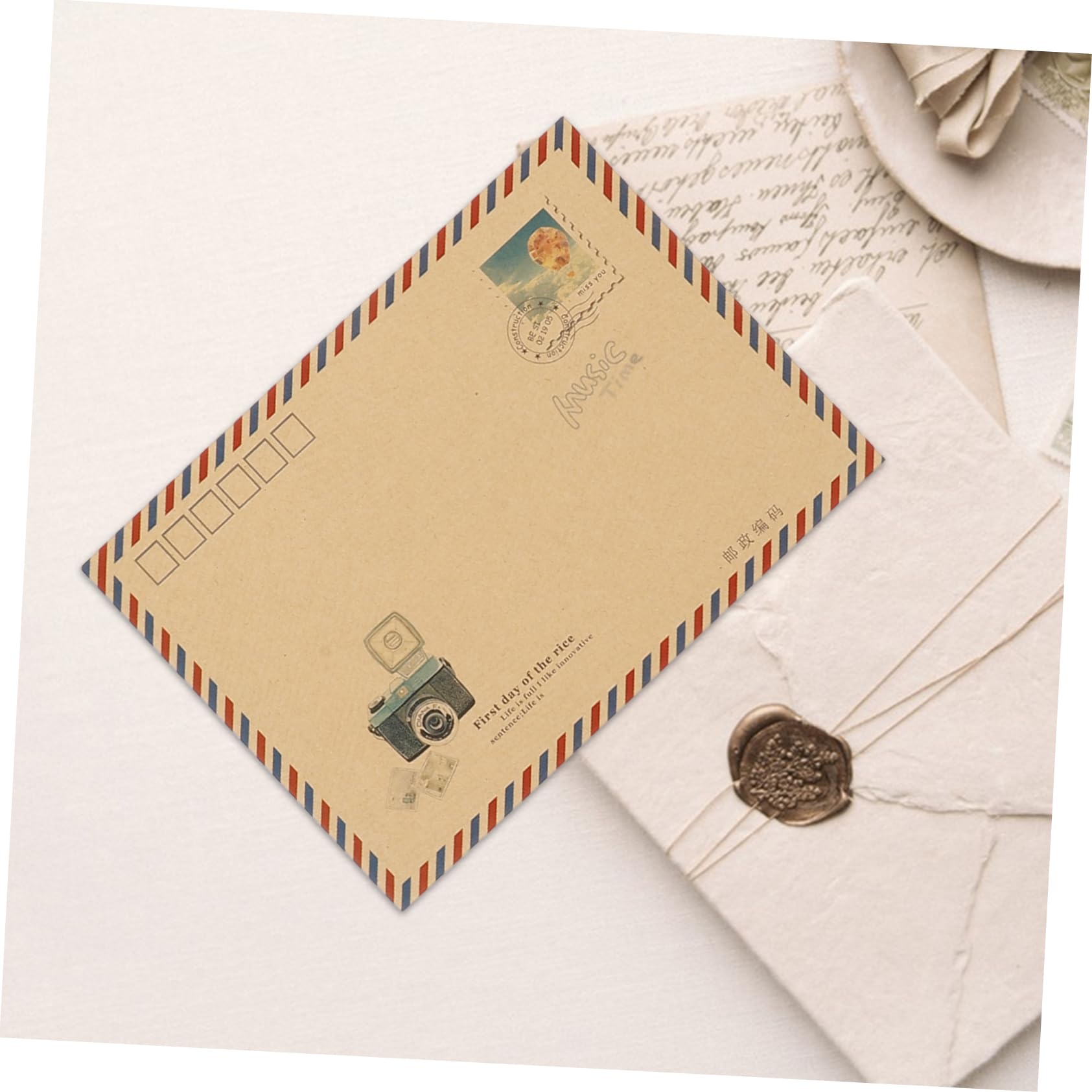 Envelope De Carta Vintage Carta De Natal, Envelope Com Selo, Selo E