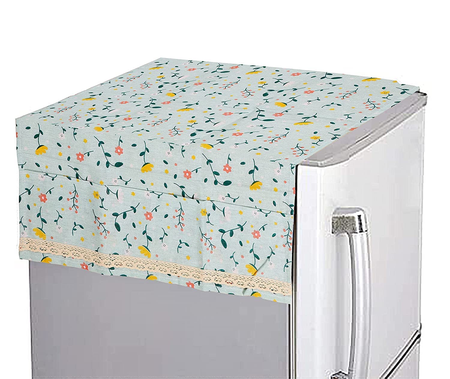 BluBasket 1 Piece Green Refrigerator Cover Sea Cotton Cloth Anti-dust ...