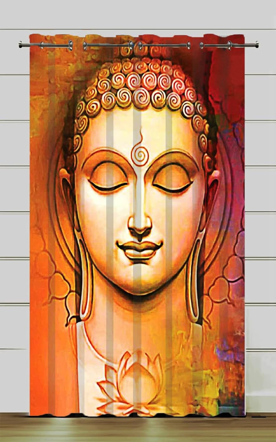 Amazon.com: Gangesindia Curtains for Pooja Room | Window Curtain ...