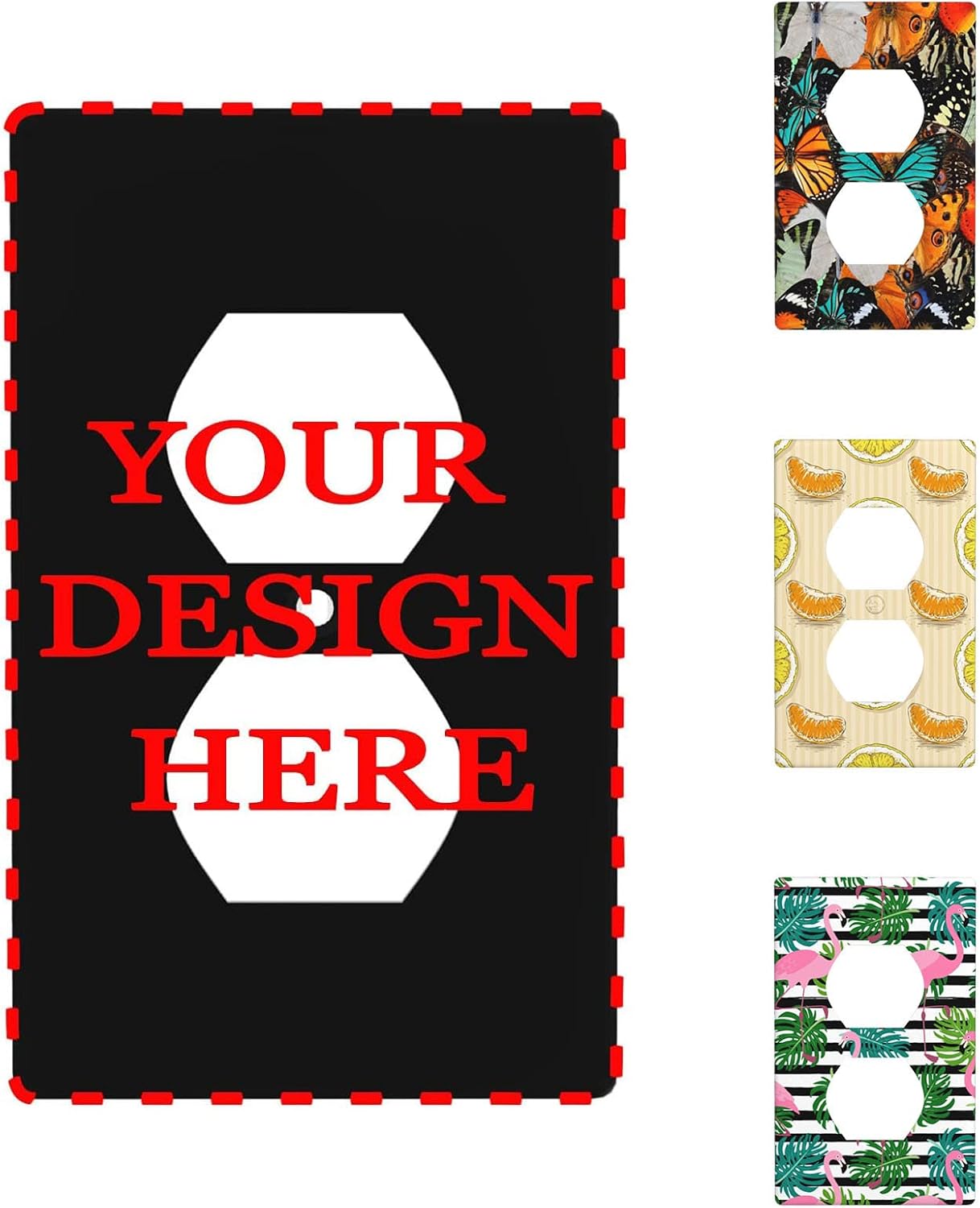 Custom Duplex Wall Plates Covers Personalized Your Image Photo Text ...