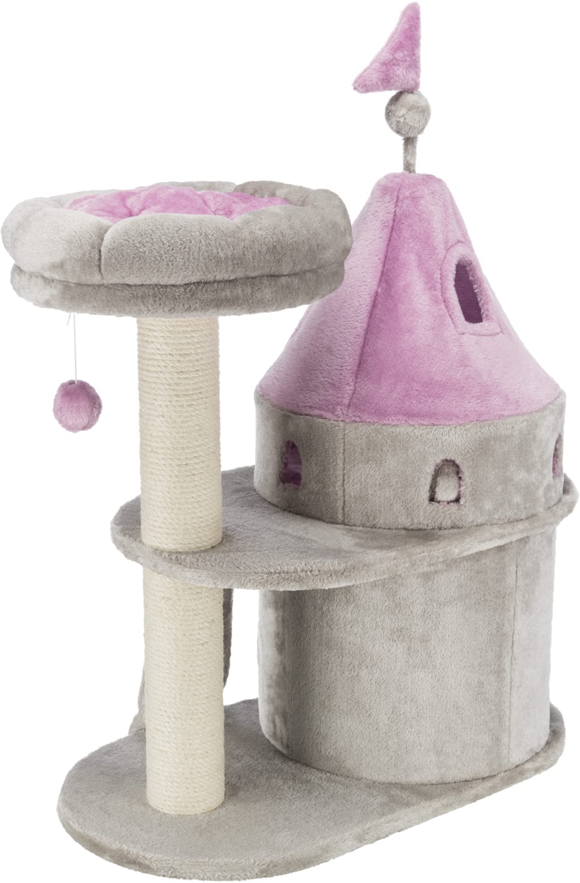 TRIXIE My Kitty Darling Castle Condo with Scratching Posts, Platform ...