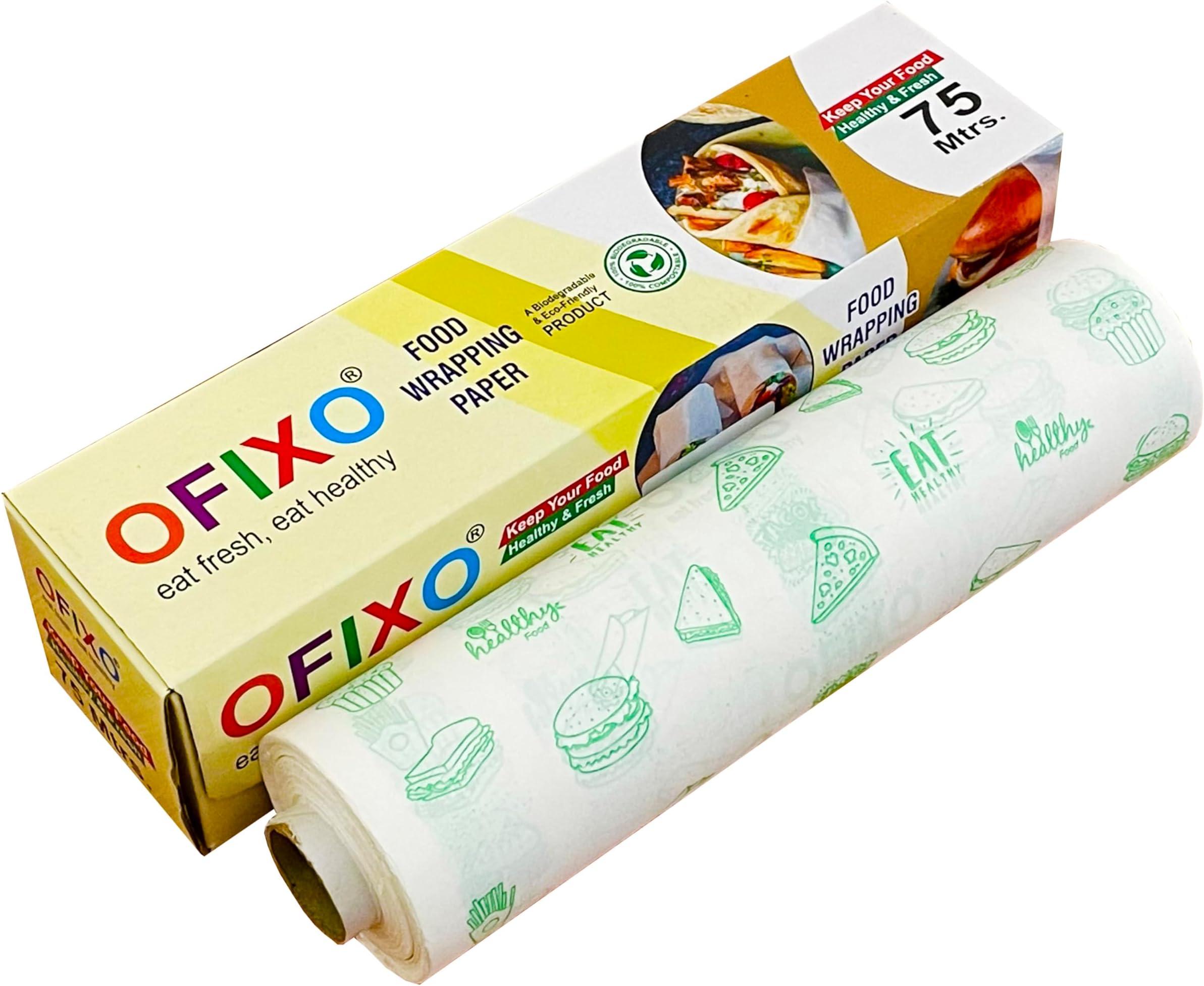 Pure Wrap Food Wrapping Foil Paper Roll Roti Wrapping for Kitchen Food ...