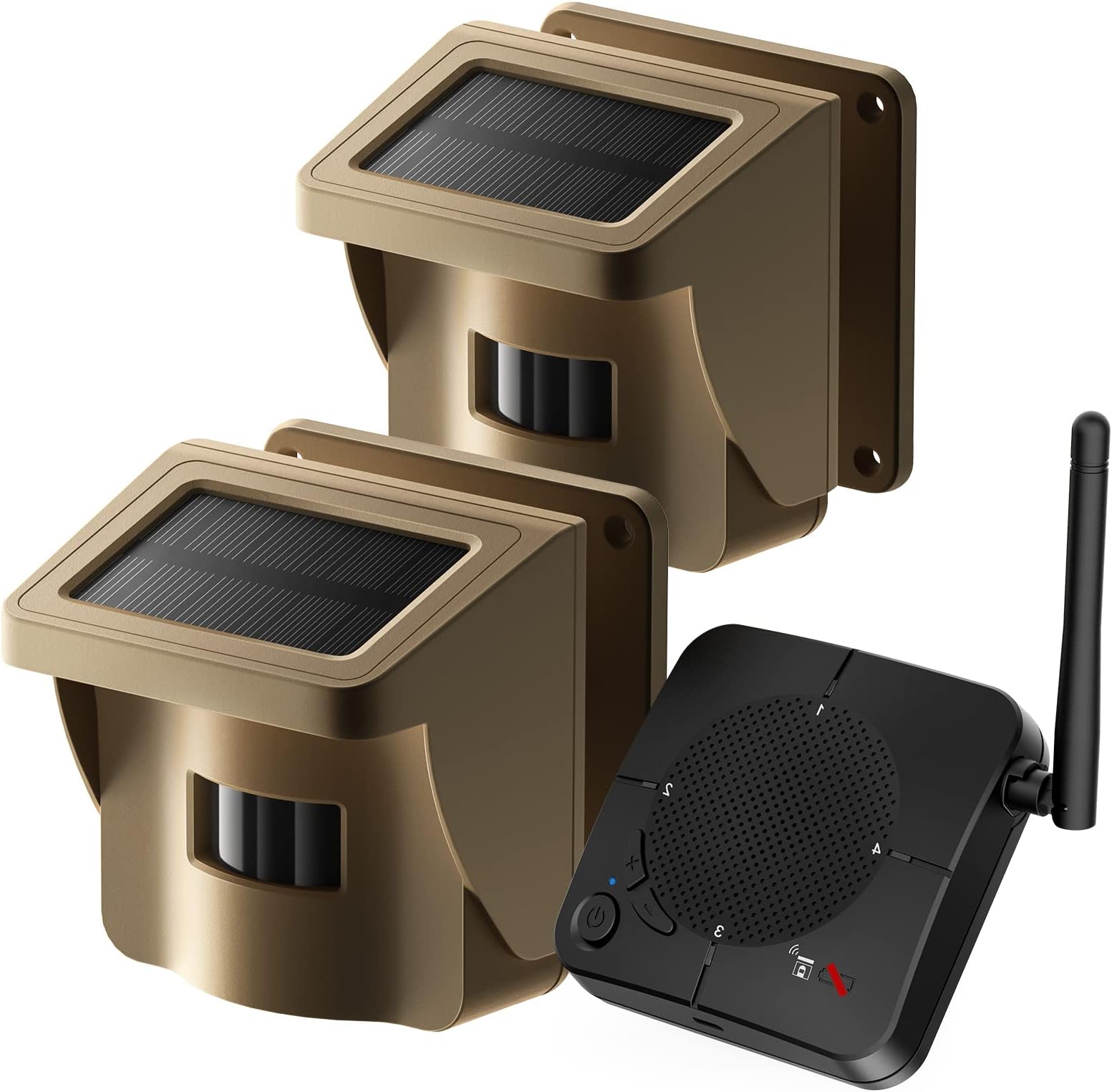 Alarme solaire sans fil pour allée - Portée de 548,6 m - Détecteur de ...