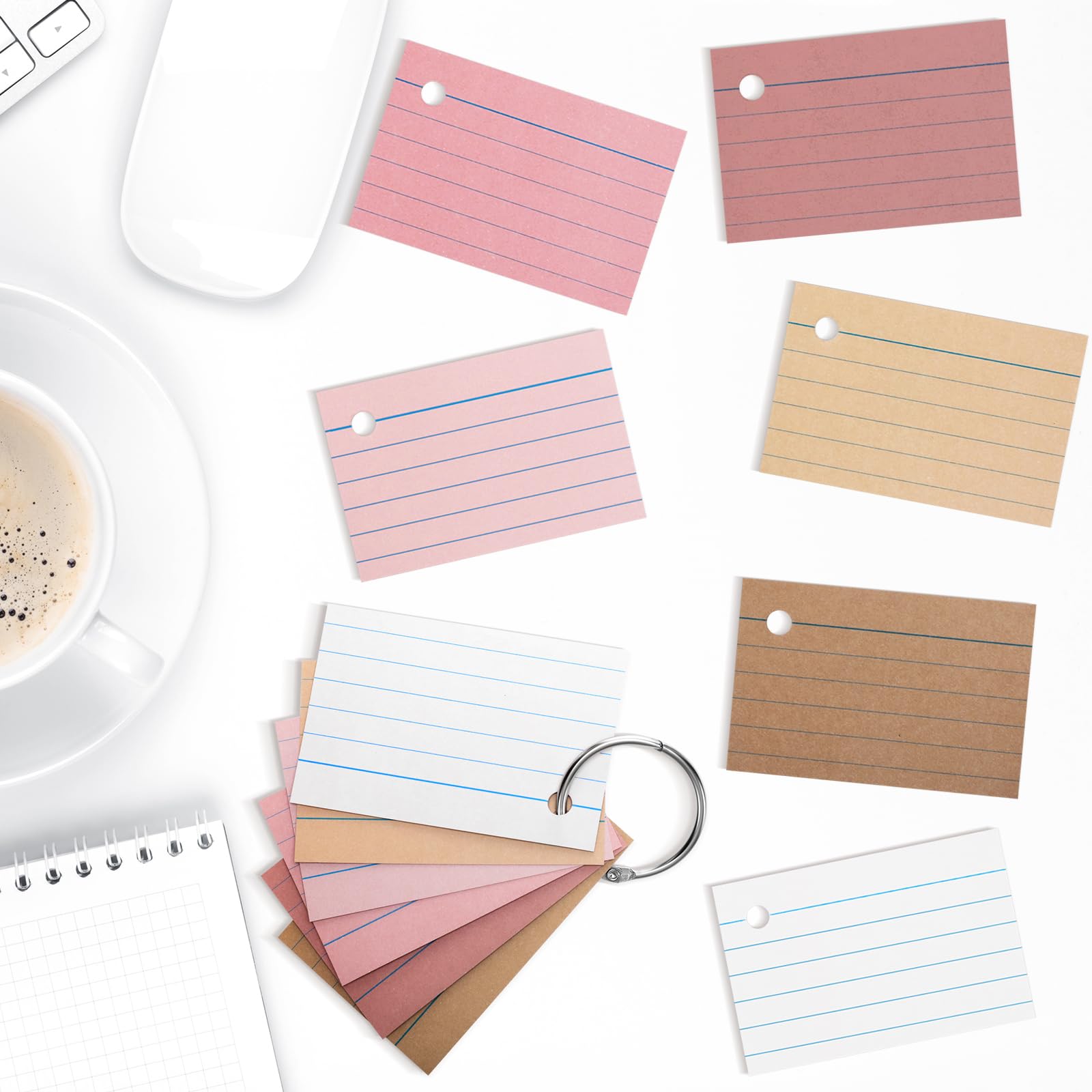 Snapklik.com : Epakh 300 Pieces Lined Index Cards 180 GSM Thick Flash Cards