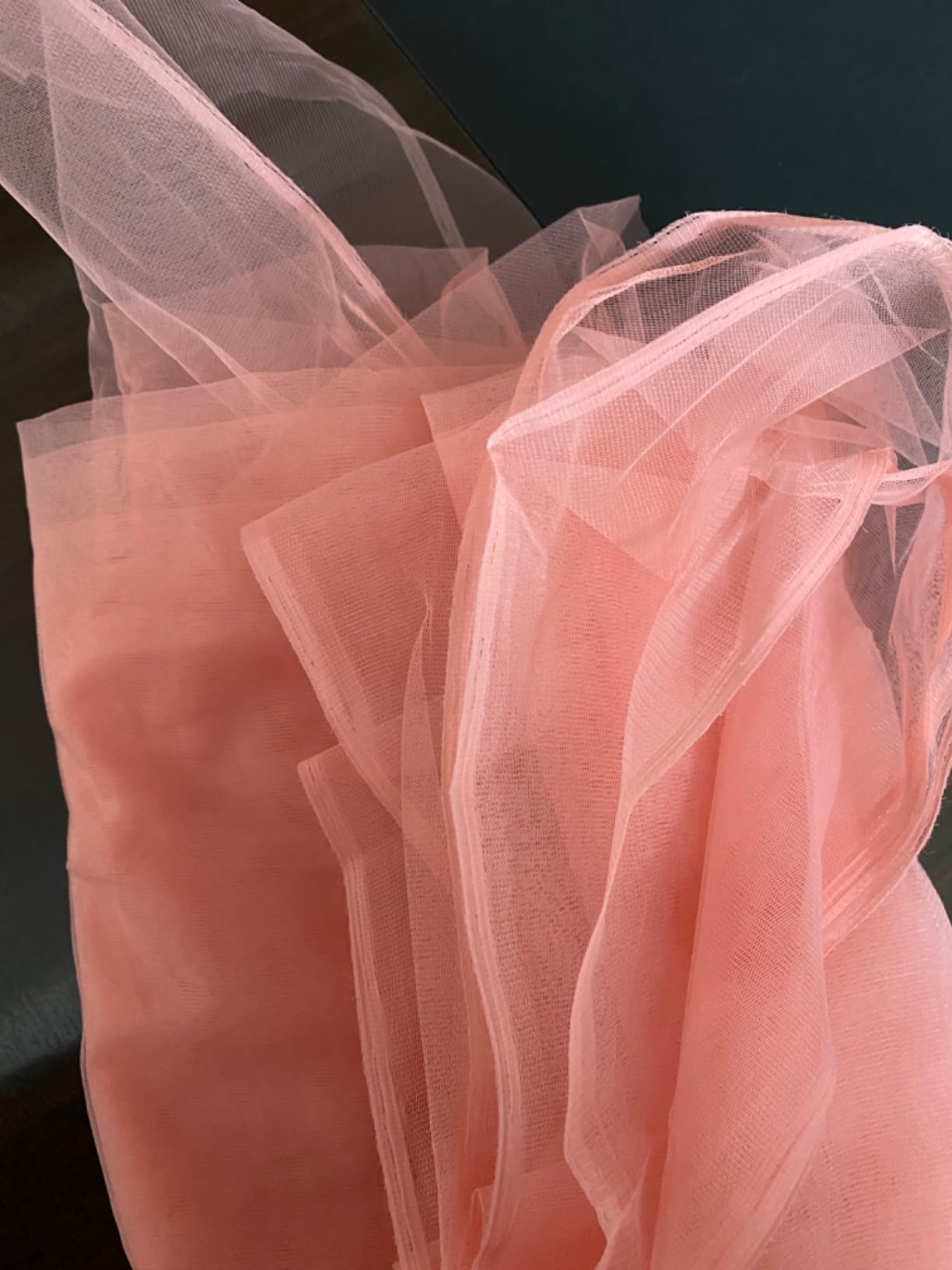 Peach Net Fabric For Dress Garments & Cloth Material Peach 10Meter/56 ...