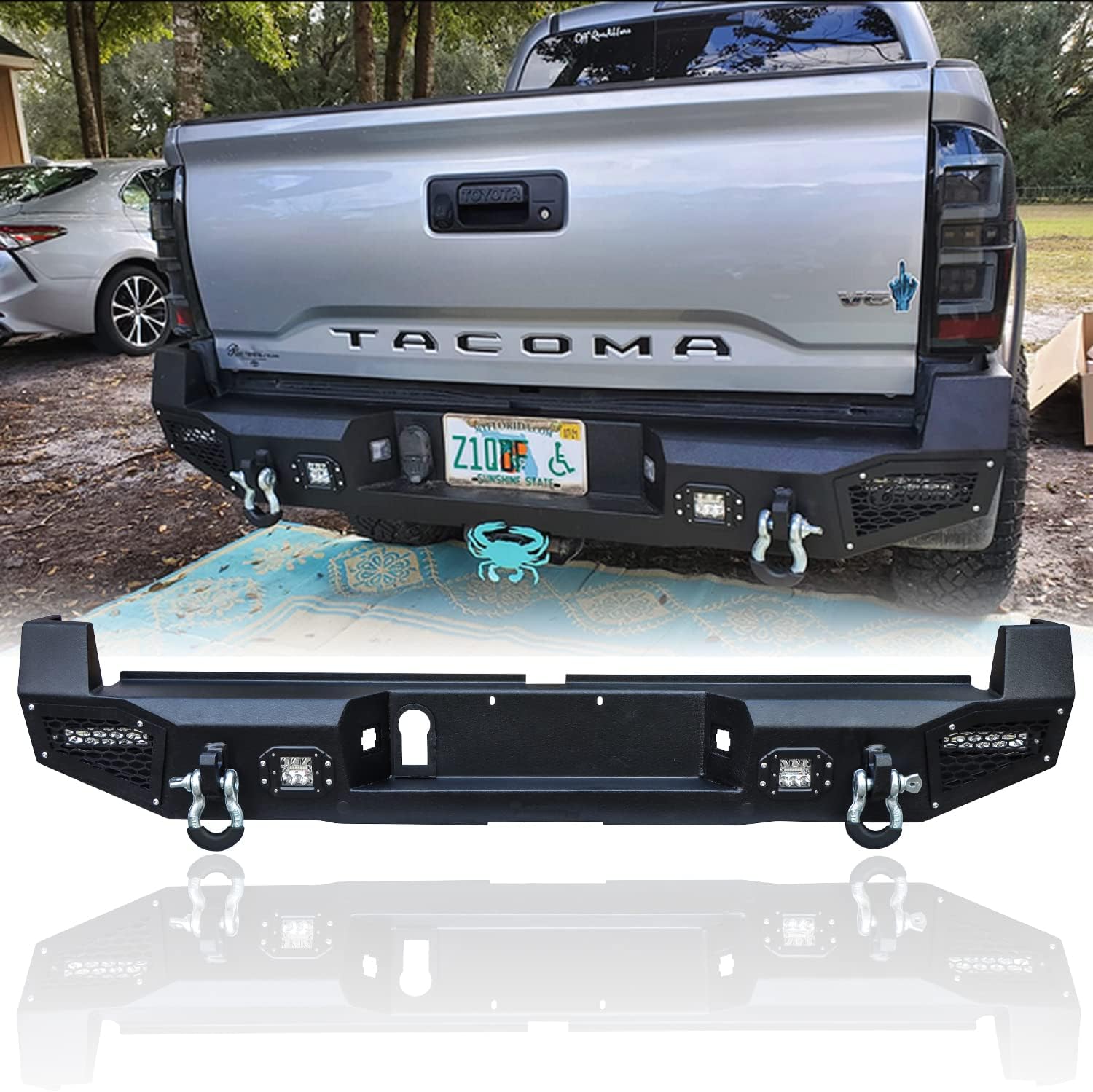 Amazon.com: TIOYAR Rear Bumper Texture Black Compatible with 2019-2023 ...