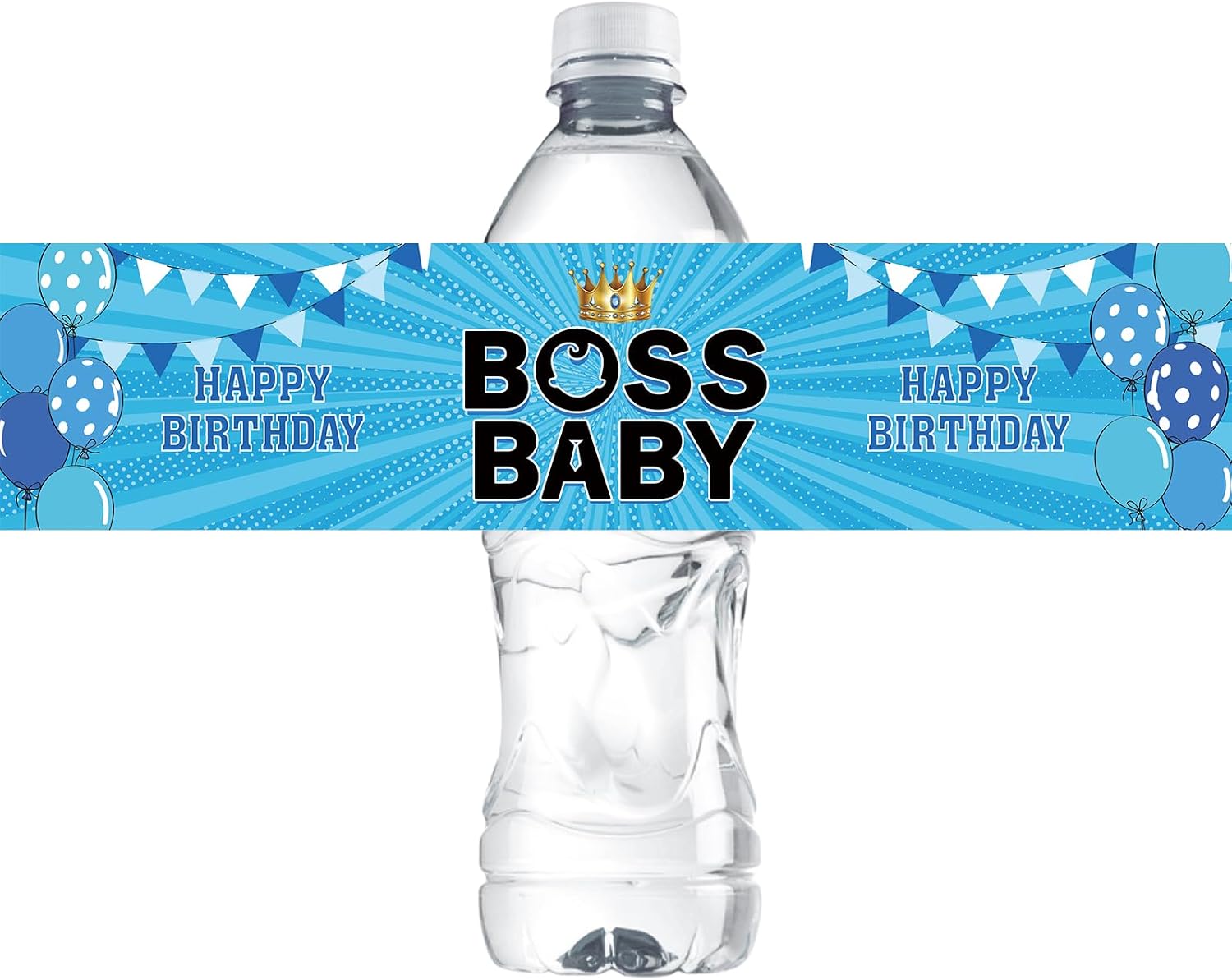 Amazon.com: Boss Boy Water Bottle Stickers, Gender Reveal Party Bottle ...
