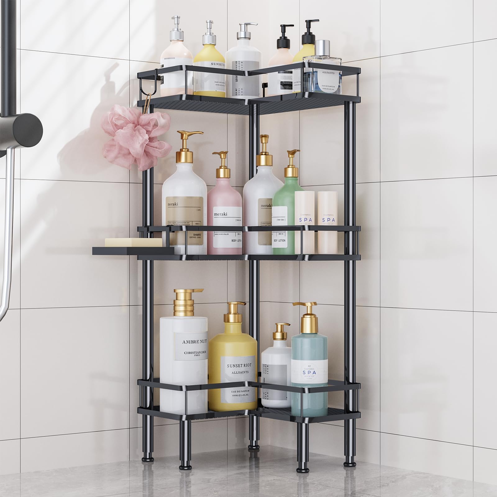 Amazon.com: Consumest Corner Shower Caddy Stand - 3 Tier Shower ...