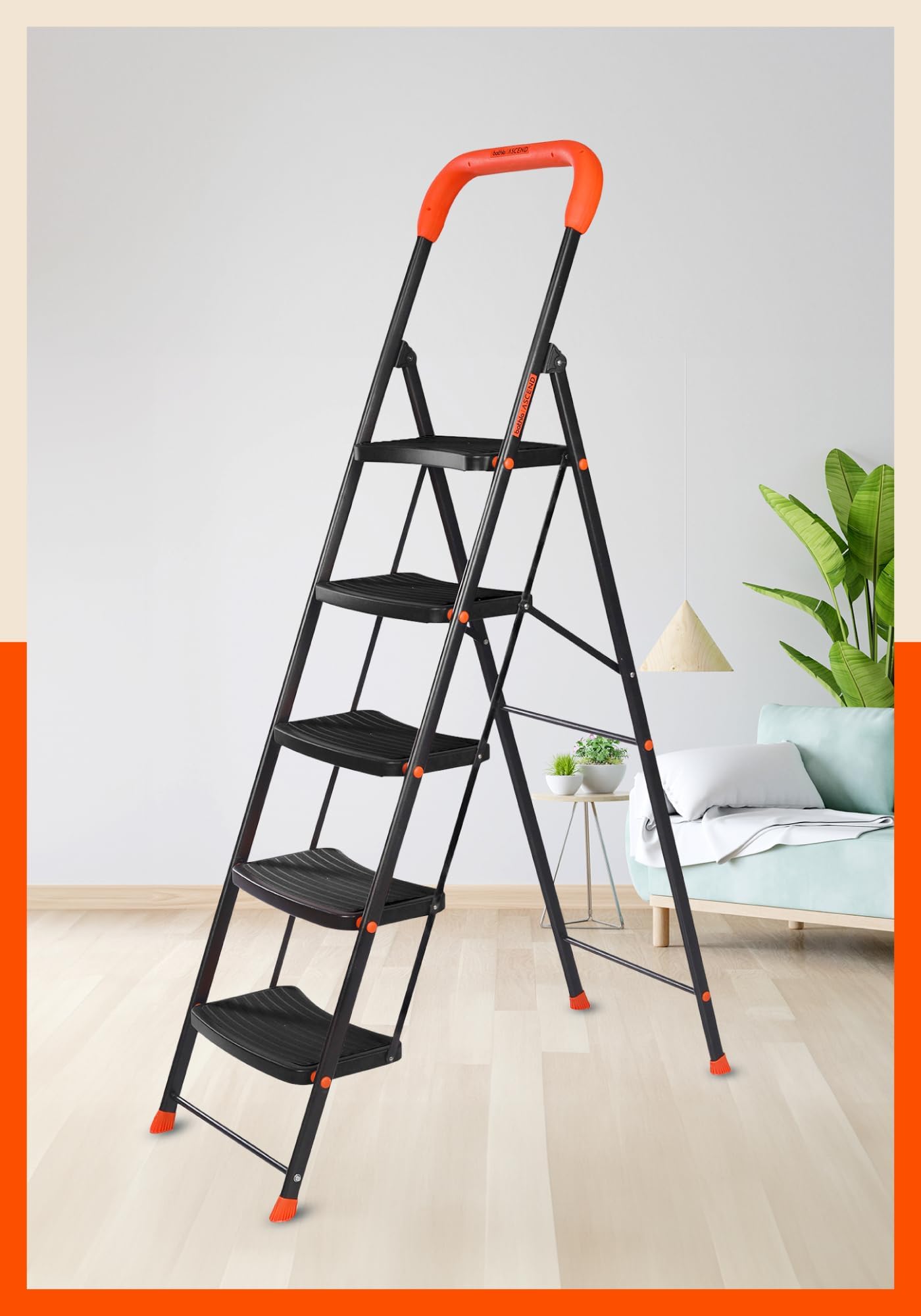 LADDERMAN 5 Step Platform FRP 184 cm for Home Use Self Supported ...