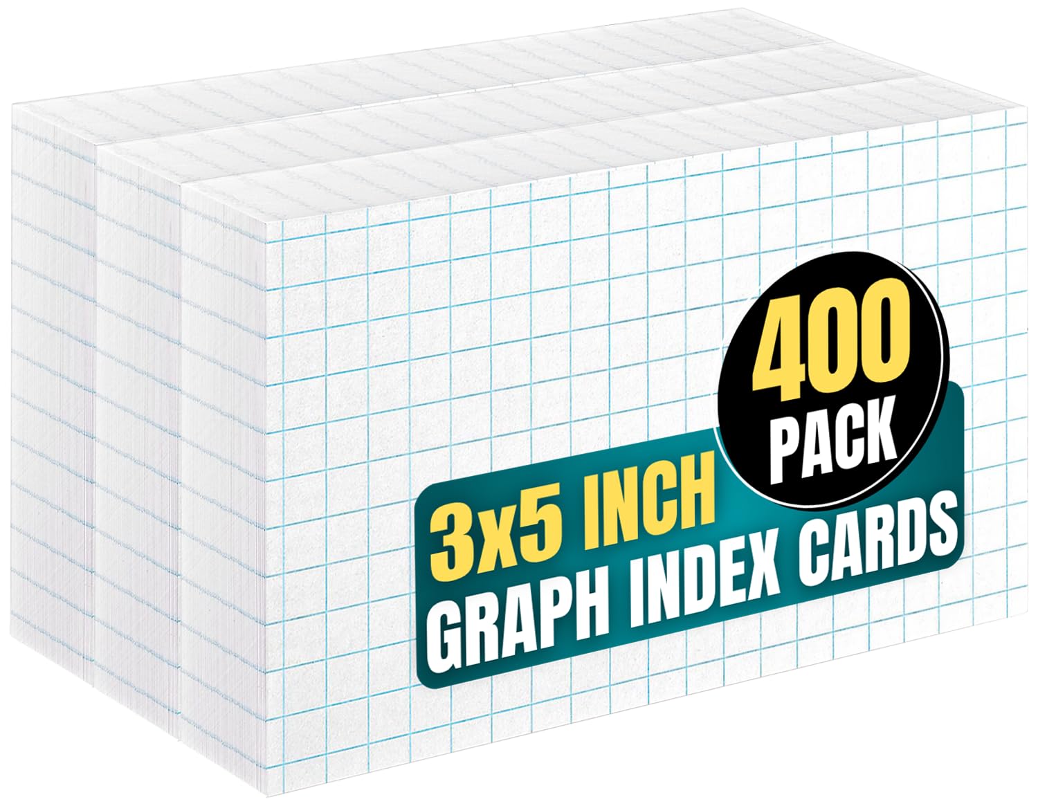 Snapklik.com : 1InTheOffice Graph Ruled Index Cards 3x5