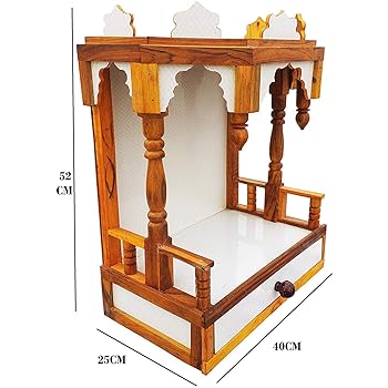 Buy JVJP I Wood Wooden Pooja Stand - Small Online at Low Prices in ...