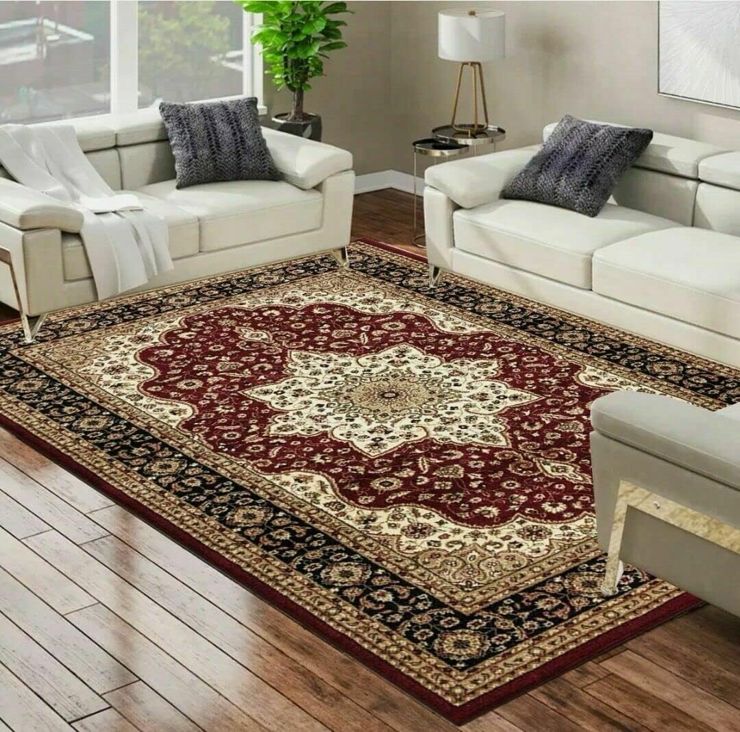 Lord of Rugs Large New Quality Traditional Rug Red Colour Carpet 120 x ...