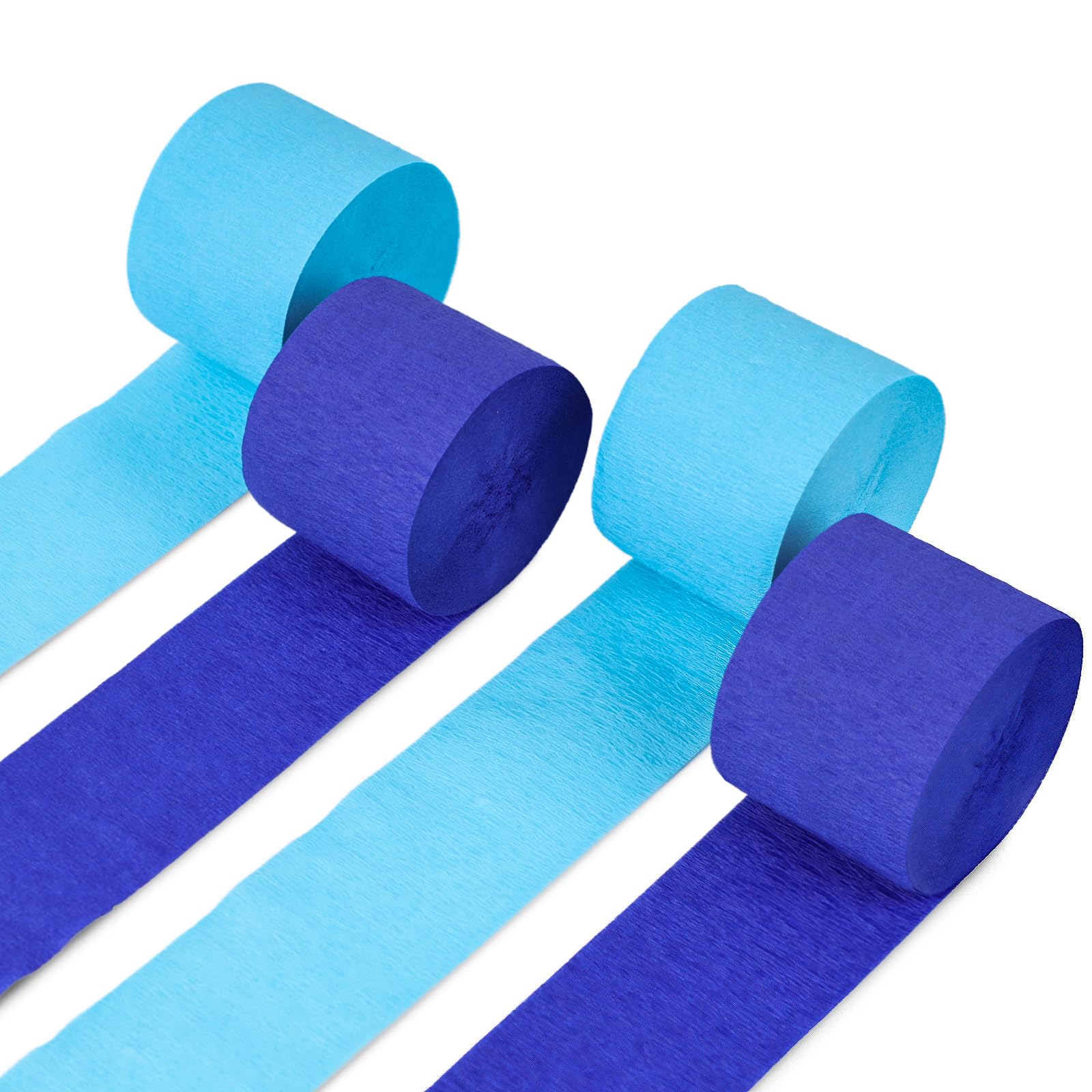 Amazon.com: Koogel 4 Crepe Paper Rolls, Blue Crepe Paper Streamers ...