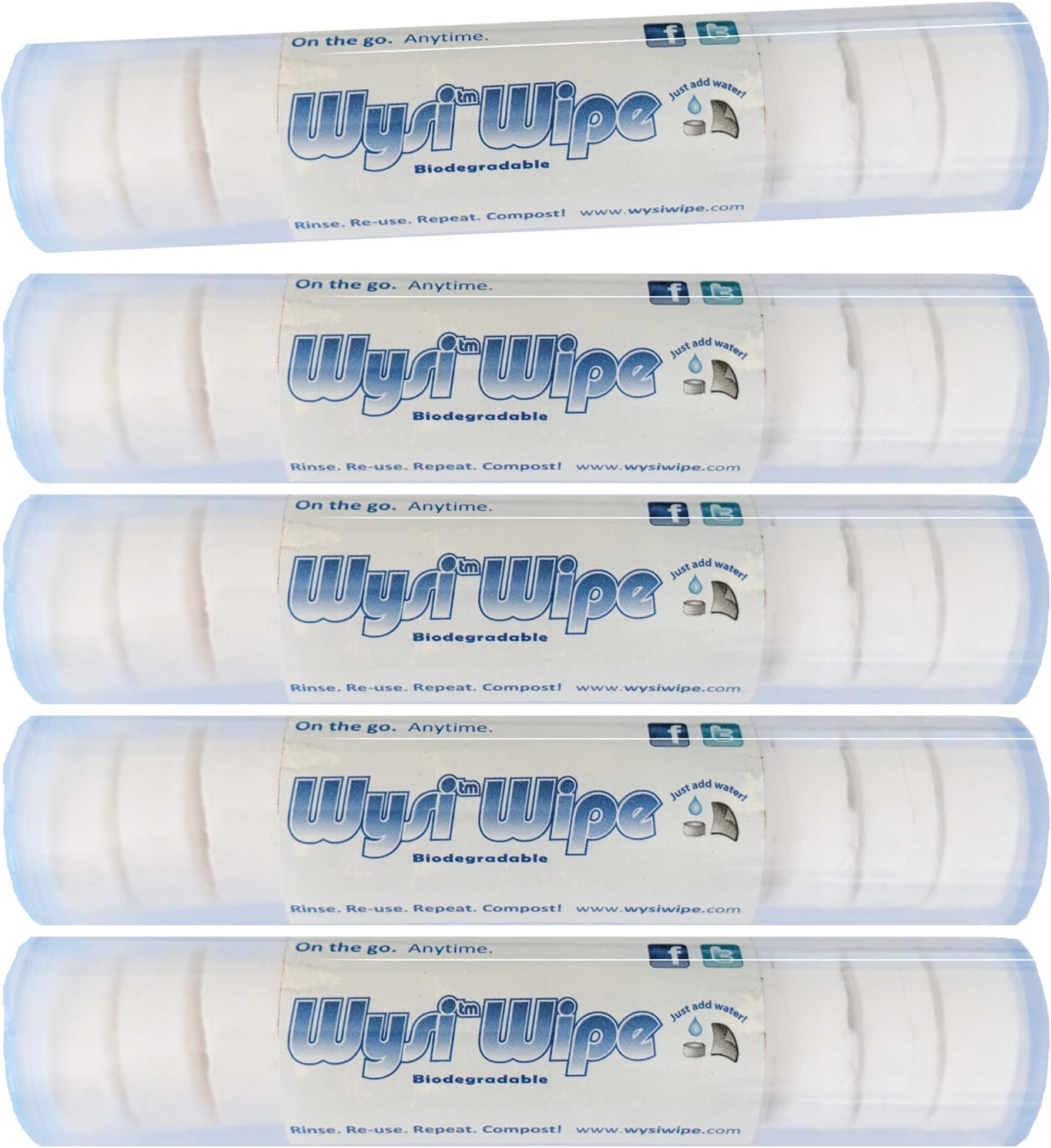 Amazon.com: WYSI Multi-Purpose Wipes - Just Add Water - 100 Compressed ...