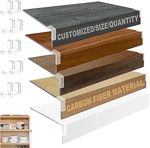 Amazon.com: Custom Wire Rack Covers 5 Pcs Carbon Fiber Wire Shelf Cover ...