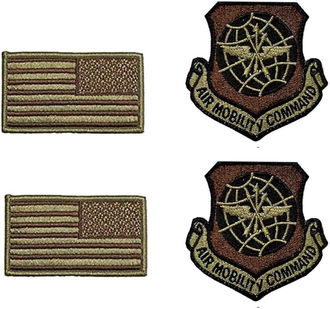 Amazon.com: US Air Force Air Mobility Command OCP Spice Brown Patch and Flag Bundle USAF ...
