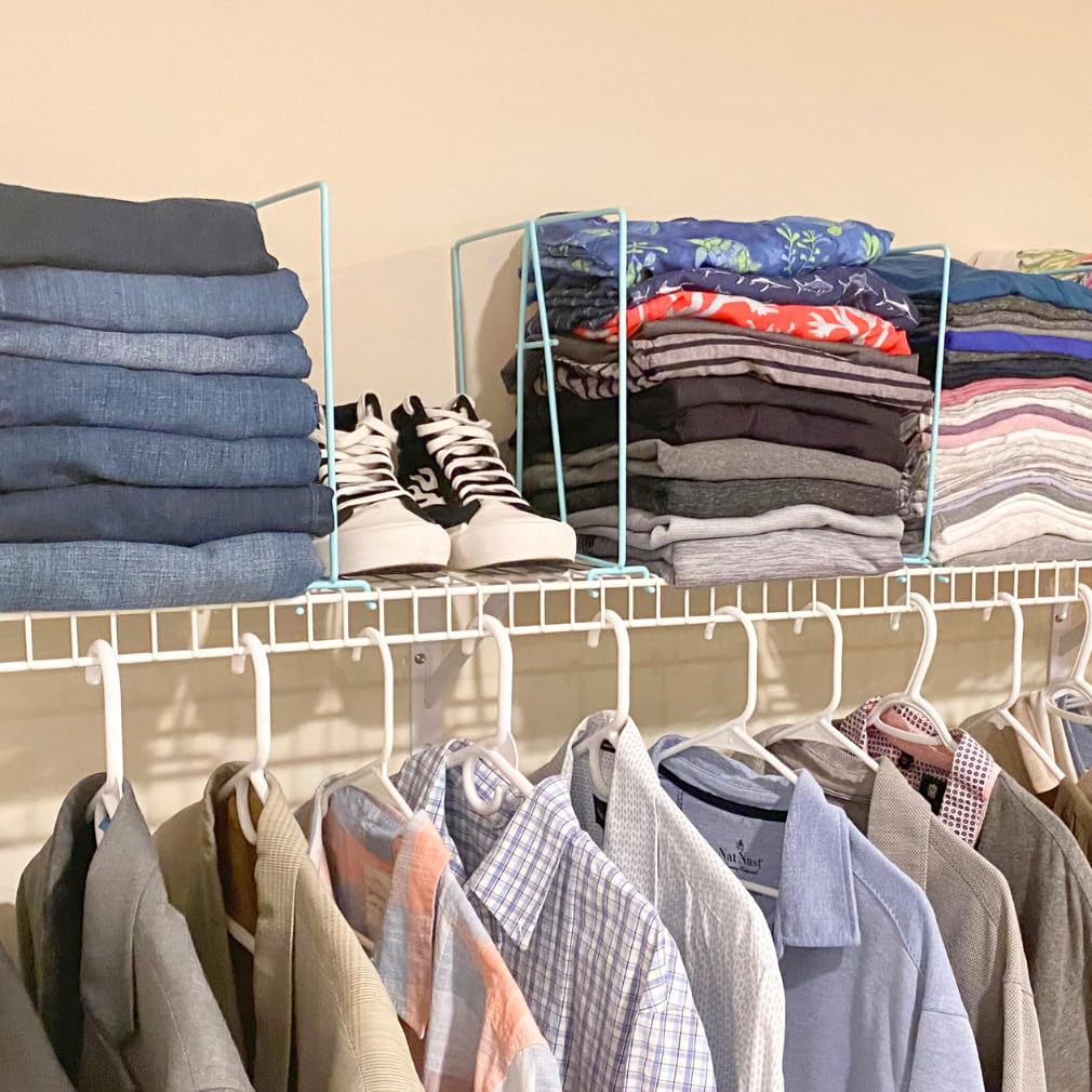 Snapklik.com : Evelots Wire Shelf Dividers -8 Pack- Closet Storage ...