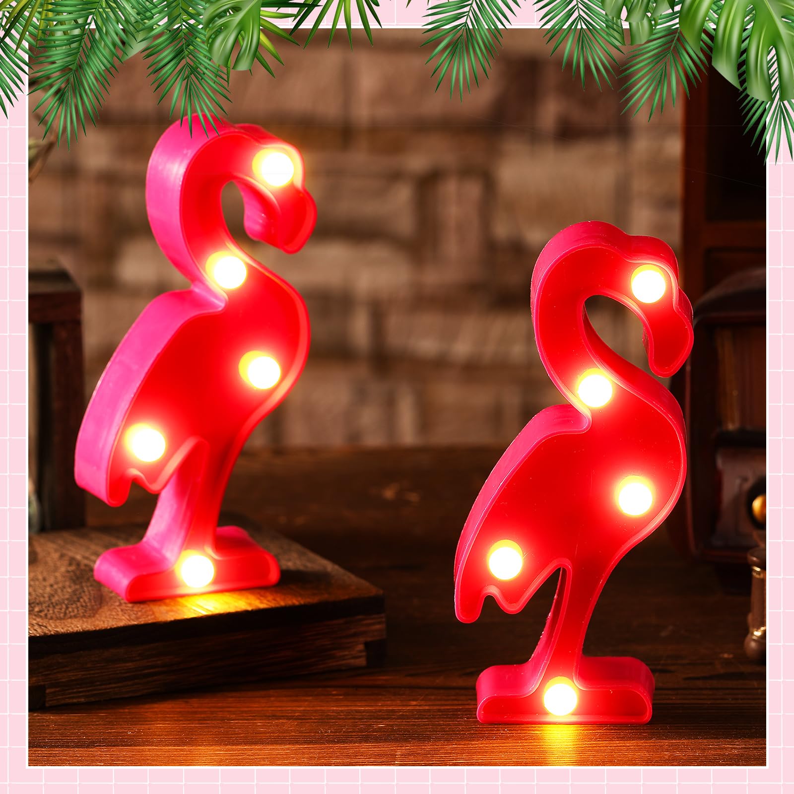 Snapklik.com : 6 Pcs Flamingo LED Light Flamingos Pink Night Lamp ...