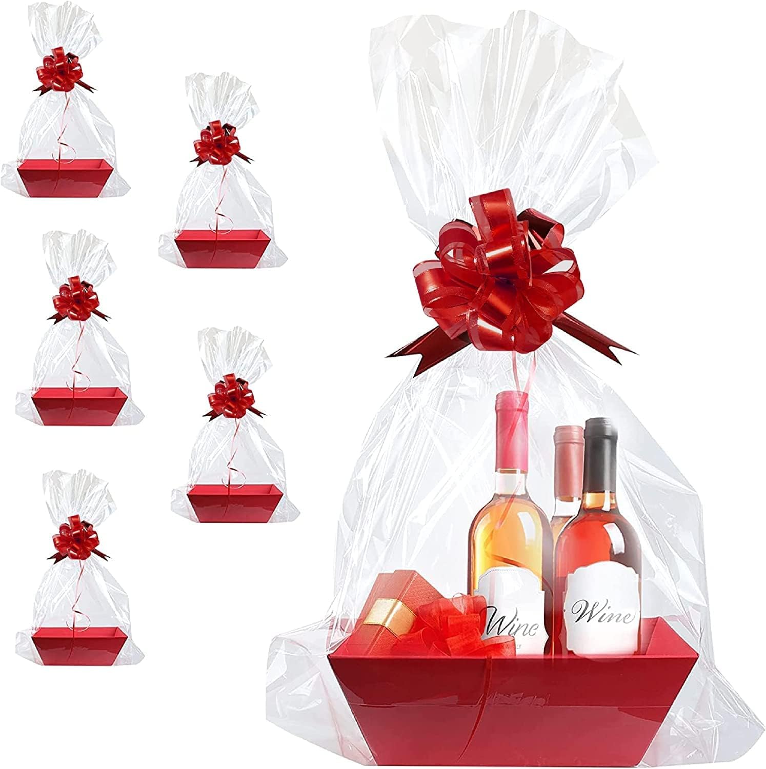 Amazon.com: Maitys 2 Sets Basket for Gifts Empty Bulk Woven Wicker ...