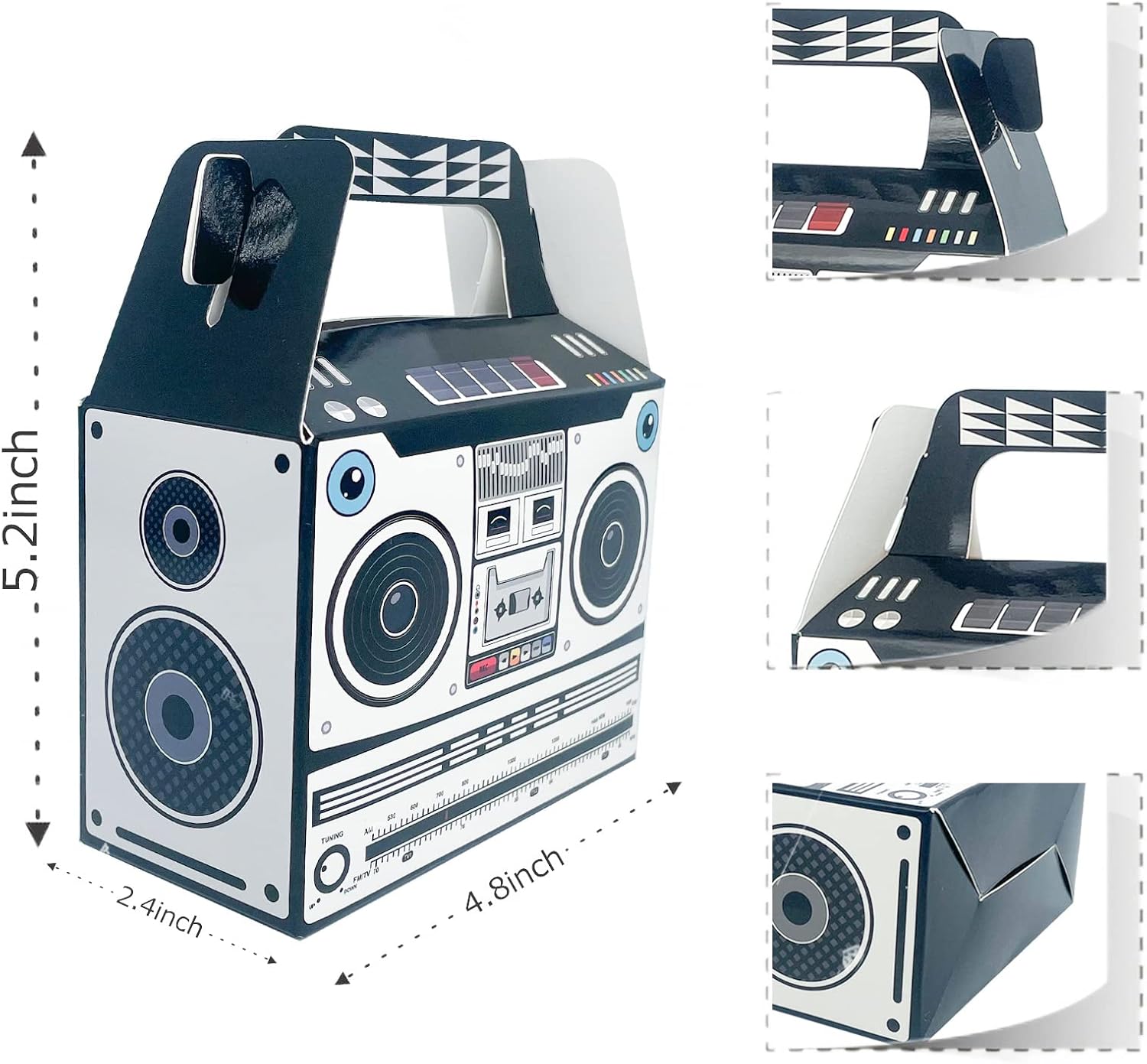 Buy MOKTREGD 80s 90s Novelty Favor Boxes, 80s 90s Props Retro Radio ...