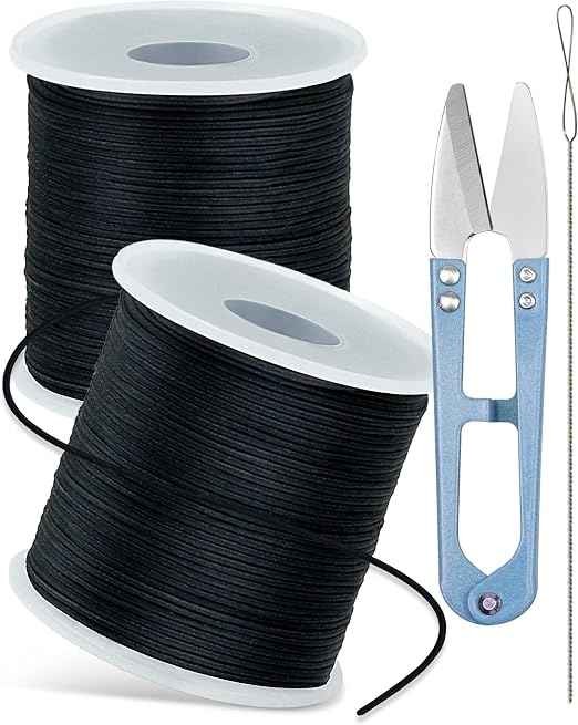 Amazon.com: 2 Rolls FIVEIZERO Black Elastic Bracelet String Total 330 ...