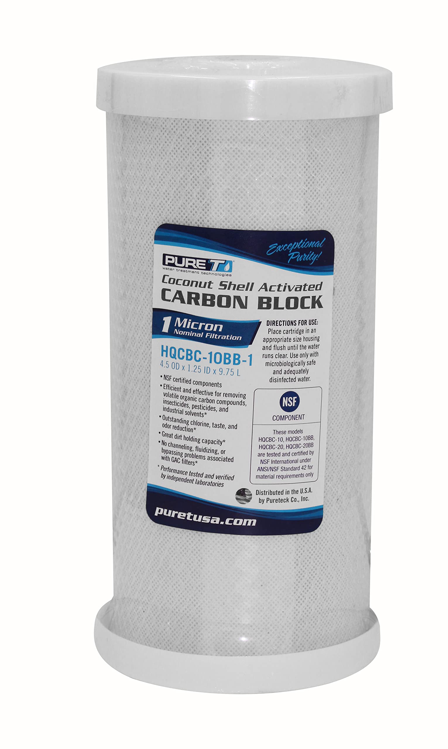 Amazon.com: PureT HQCBC-10BB-10, 10x4.5" Coconut Carbon Block Filter ...