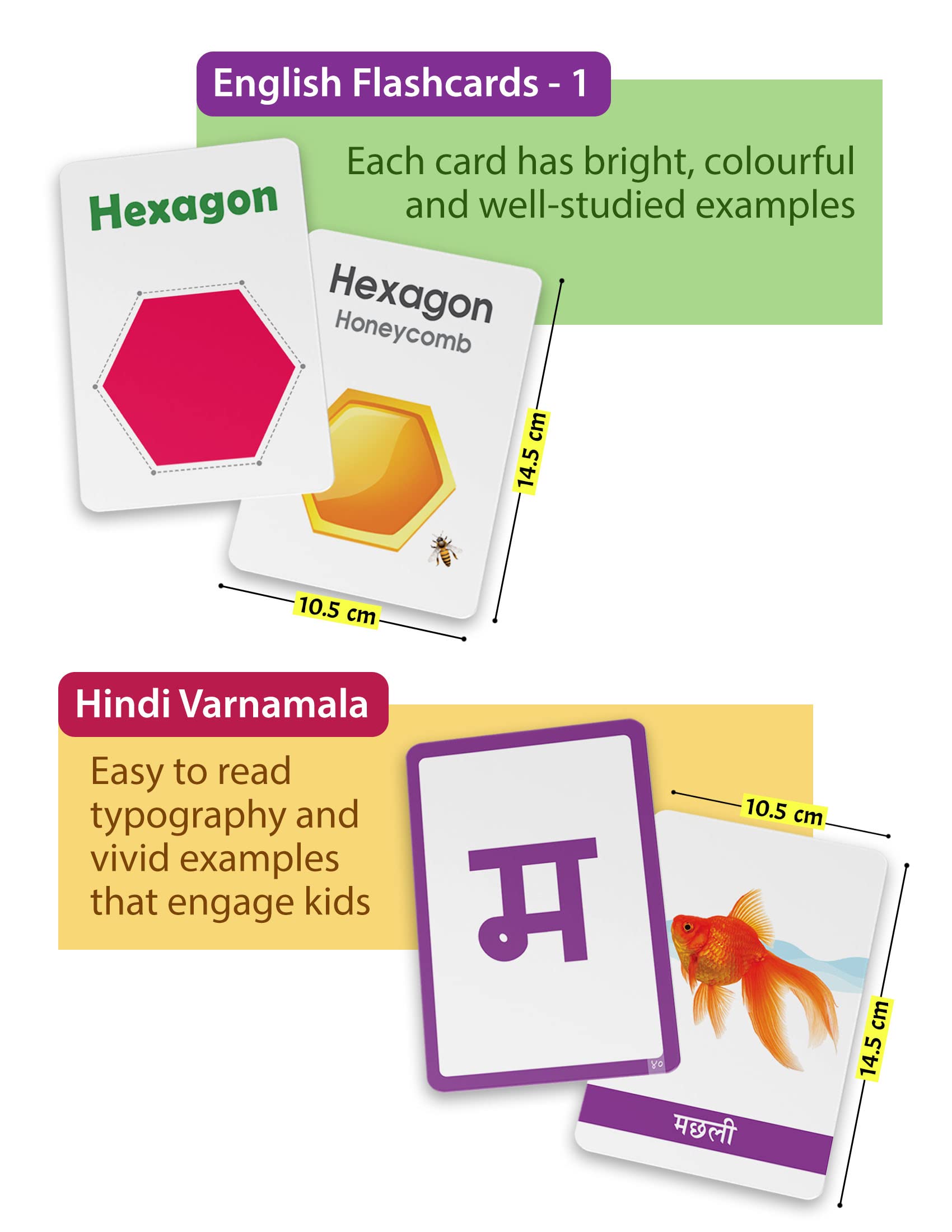 Buy Flash Cards for Kids | English and Hindi Learning Cards | 128 Non ...