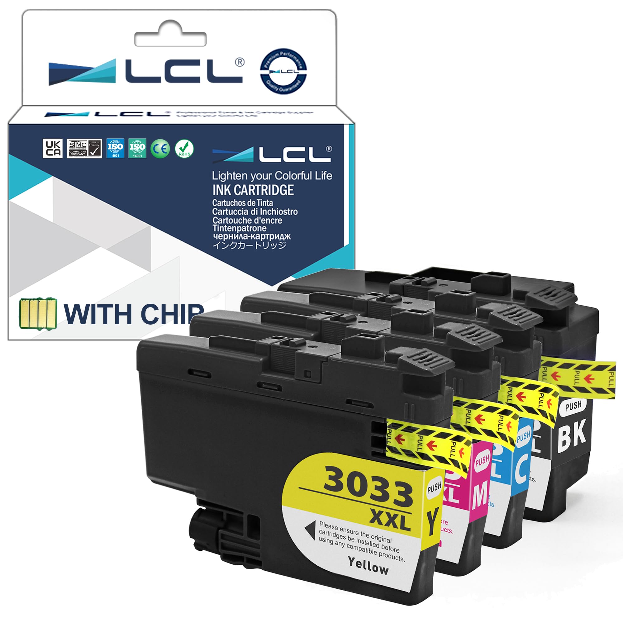 LCL Compatible for Brother LC3033 XXL LC3033XXL LC3033BK LC3033C ...