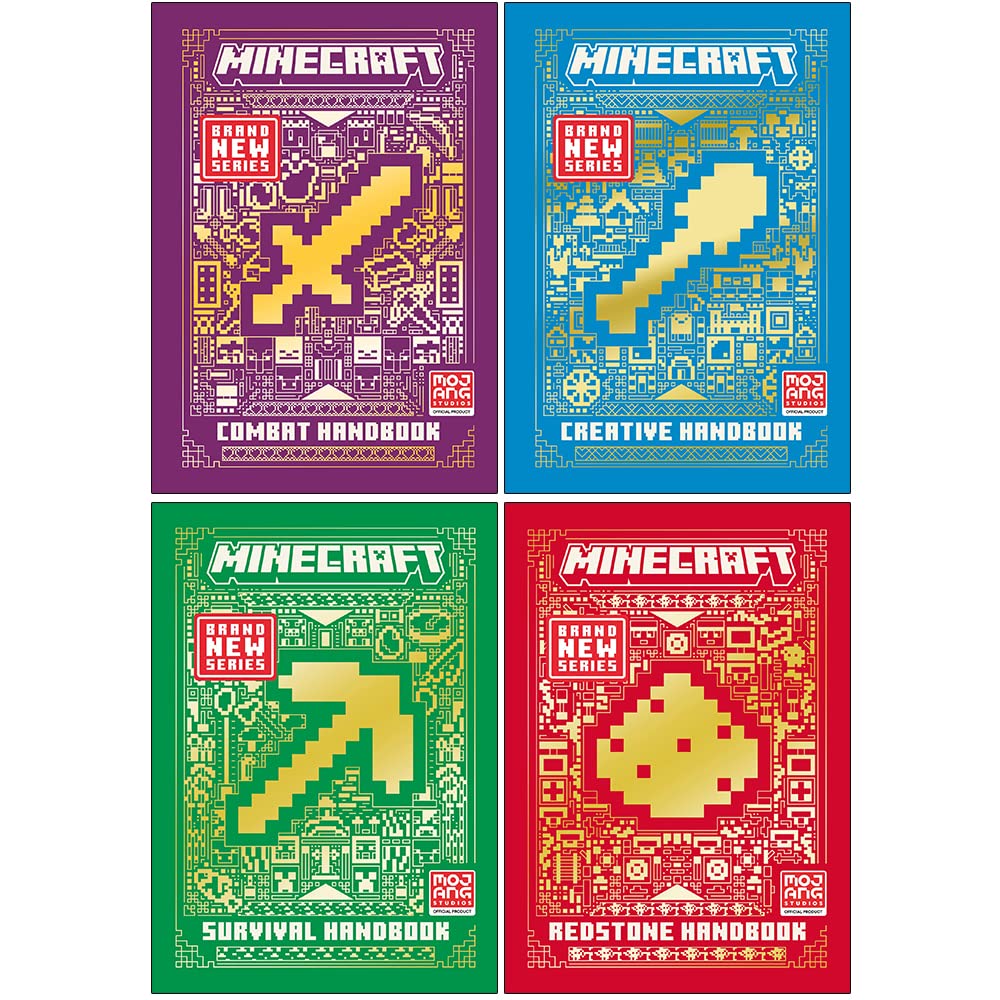 All New Official Minecraft Combat Handbook 4 Books Collection Set By ...