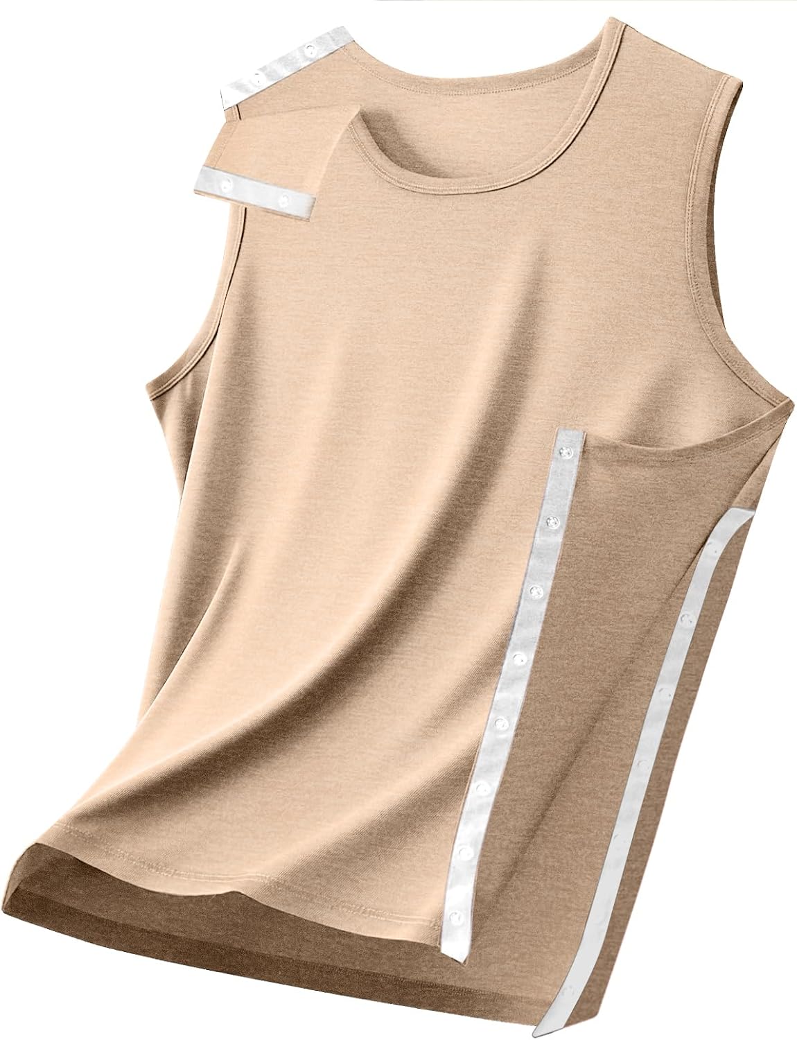 Unisex Shoulder Surgery Shirts, Shoulder Snap-Access Tank Tops, Arm ...
