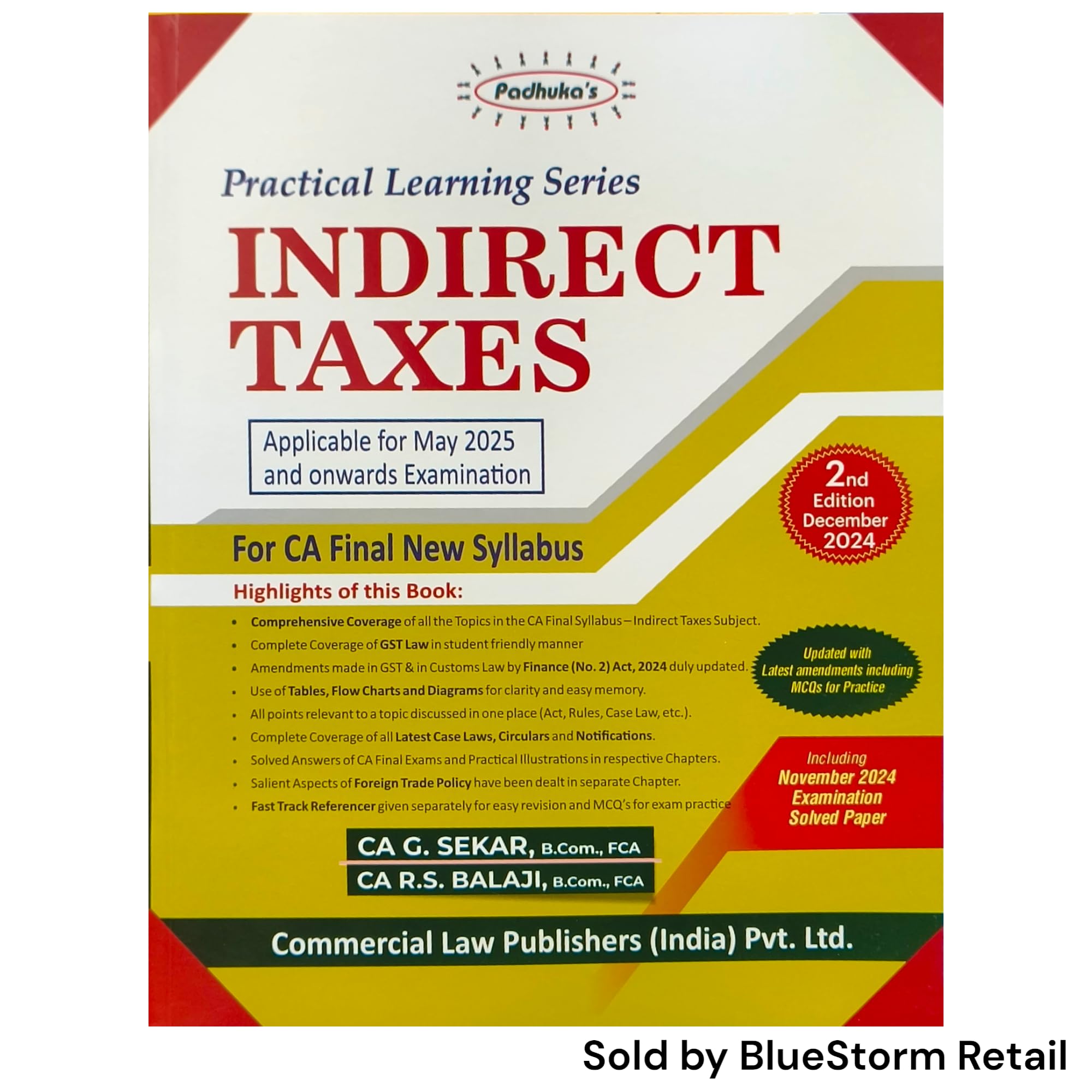 Buy Indirect Taxes | PLS Indirect Taxes for CA Final New Syllabus By G ...