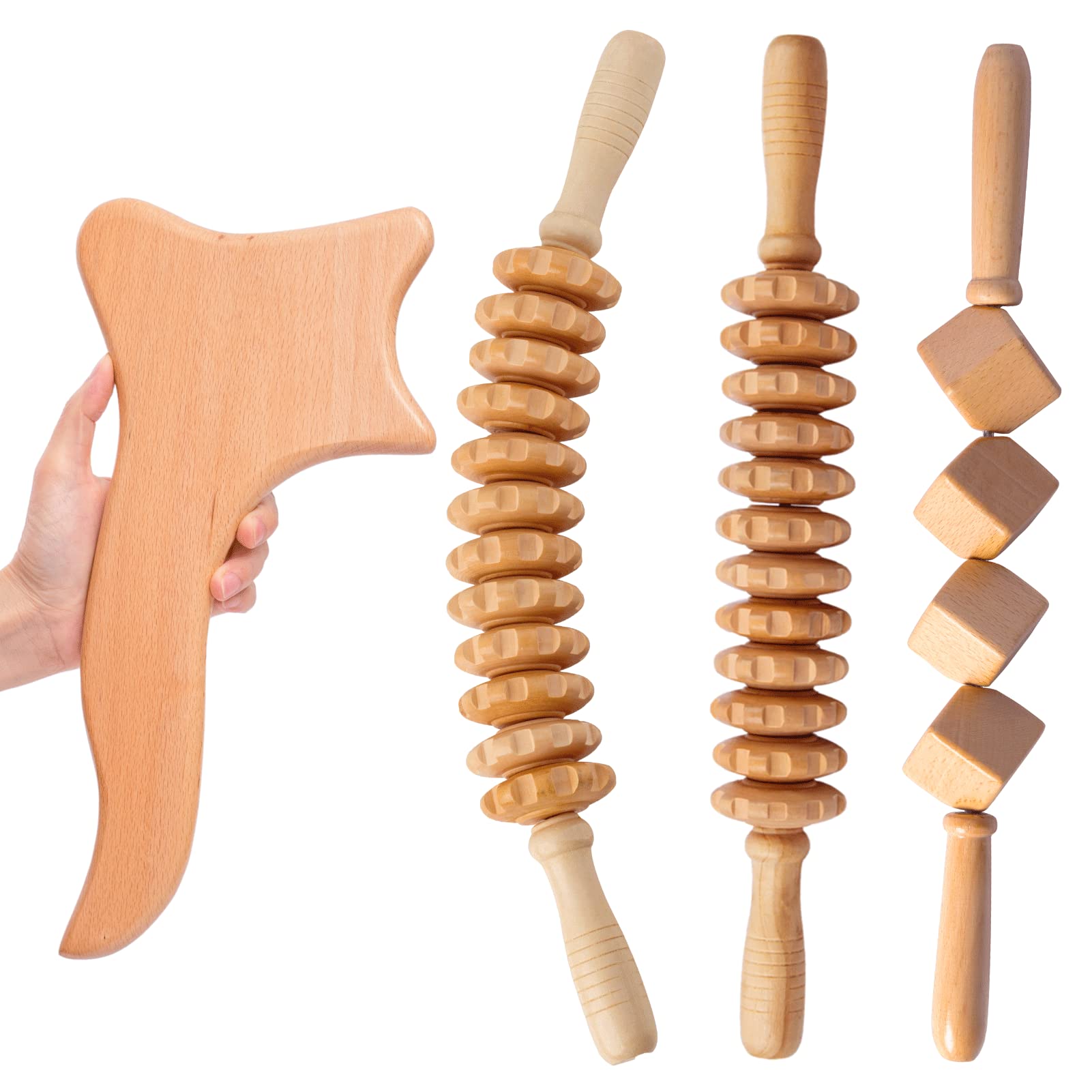 Buy Mikako 4 in 1 Wood therapy Kit, Maderoterapia Kit, Wood Therapy ...