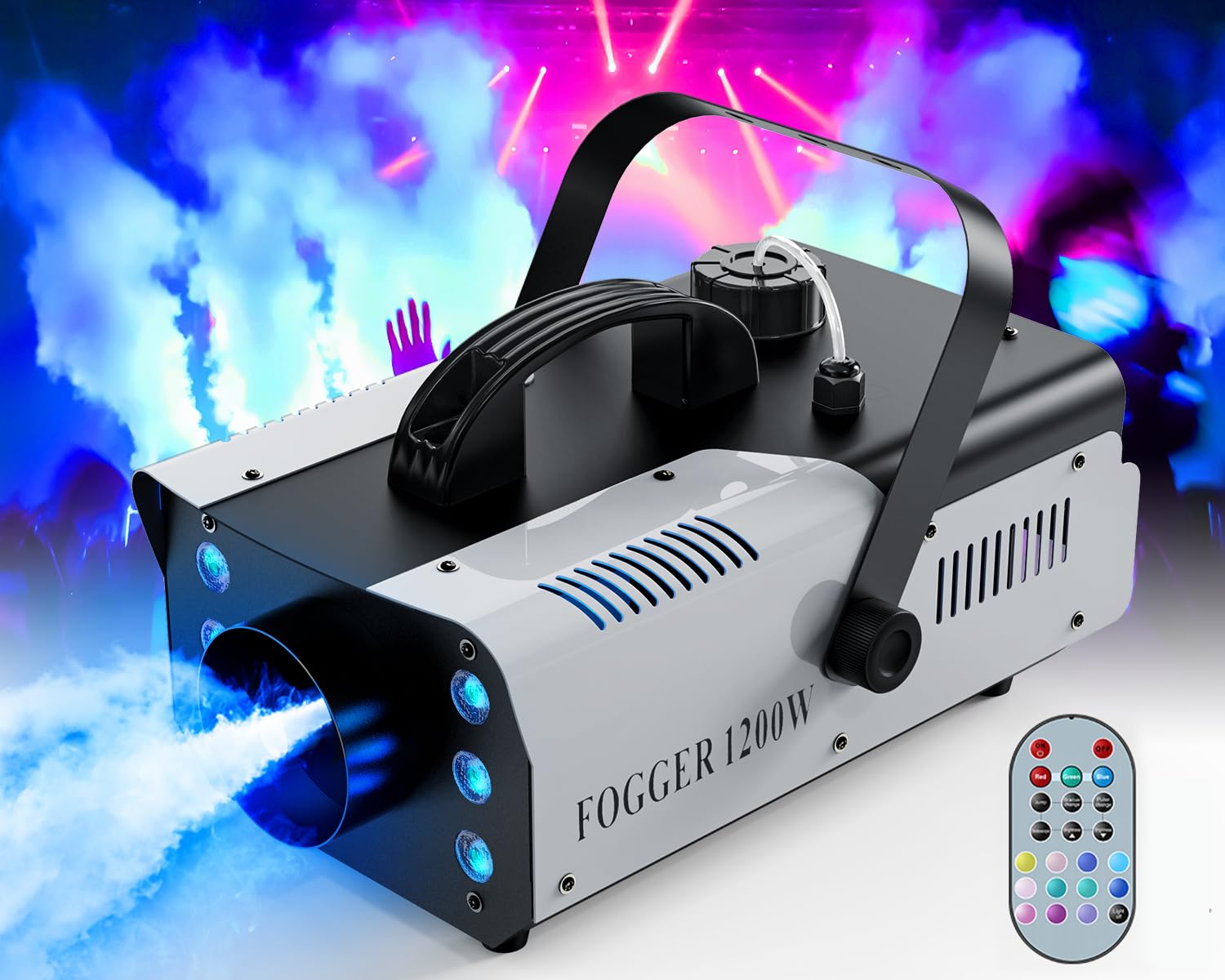 Amazon.com: HOLDLAMP Fog Machine Halloween, Smoke Machine 1200W and 6000CFM with Wireless Remote ...