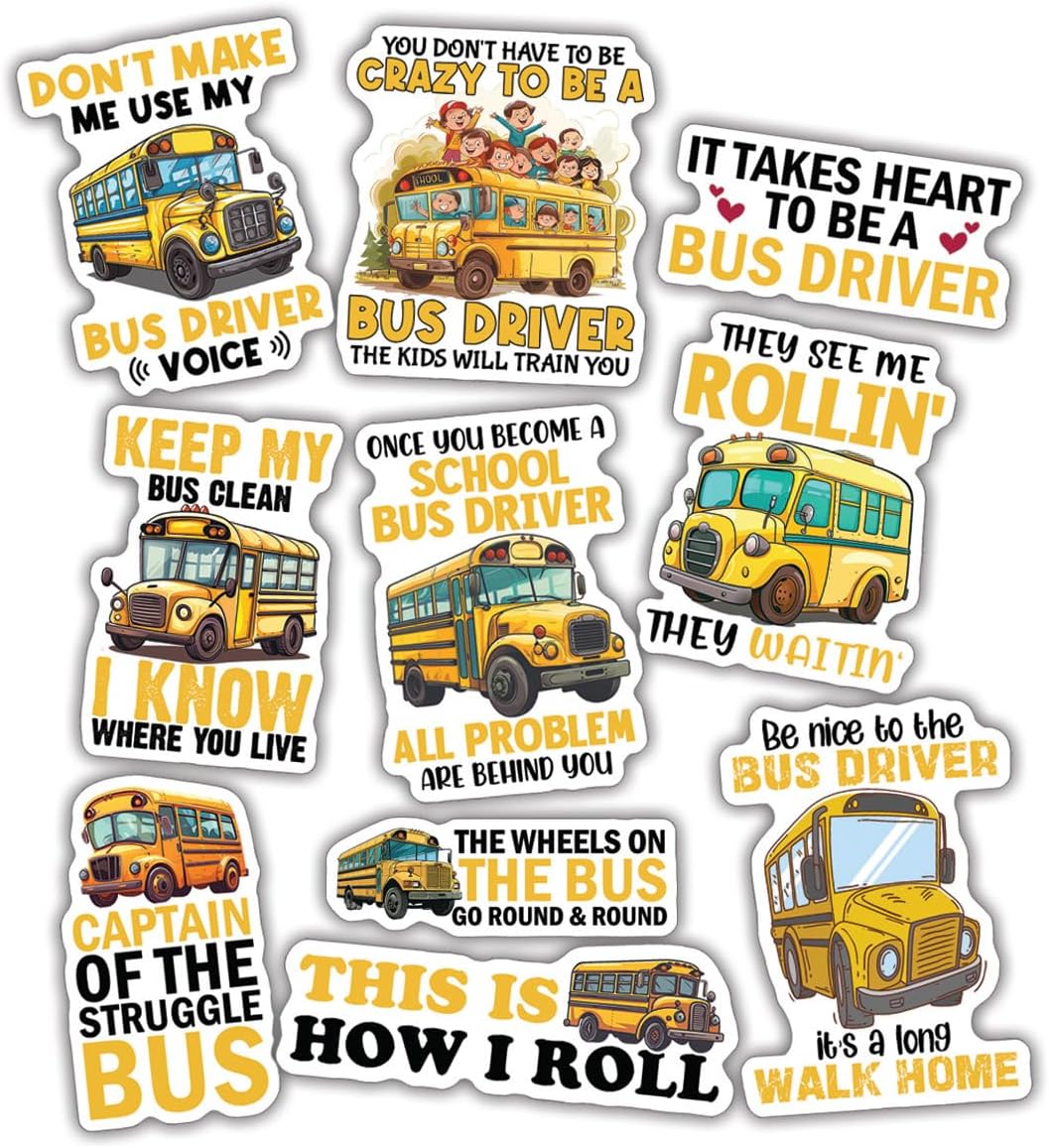 Amazon.com: School Bus Driver Life Sticker - 3" Laptop Sticker ...