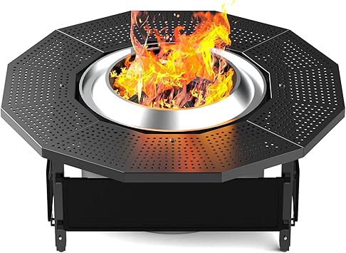 Amazon.com: Larrik Fire Pit Surround Tabletop for Solo Stove Yukon 2.0 ...