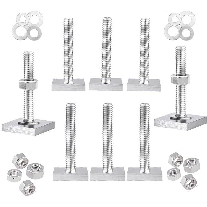 Buy WingFly 8 Pcs T Track Adapter M6 35mm T-slot Adapter Roof Box Bolts ...